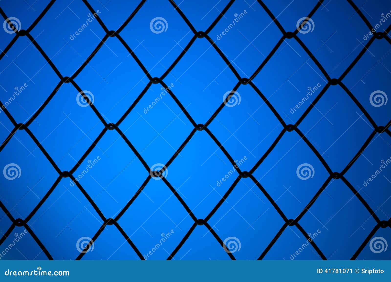 Metallic Net with Blue Background Stock Image - Image of border ...