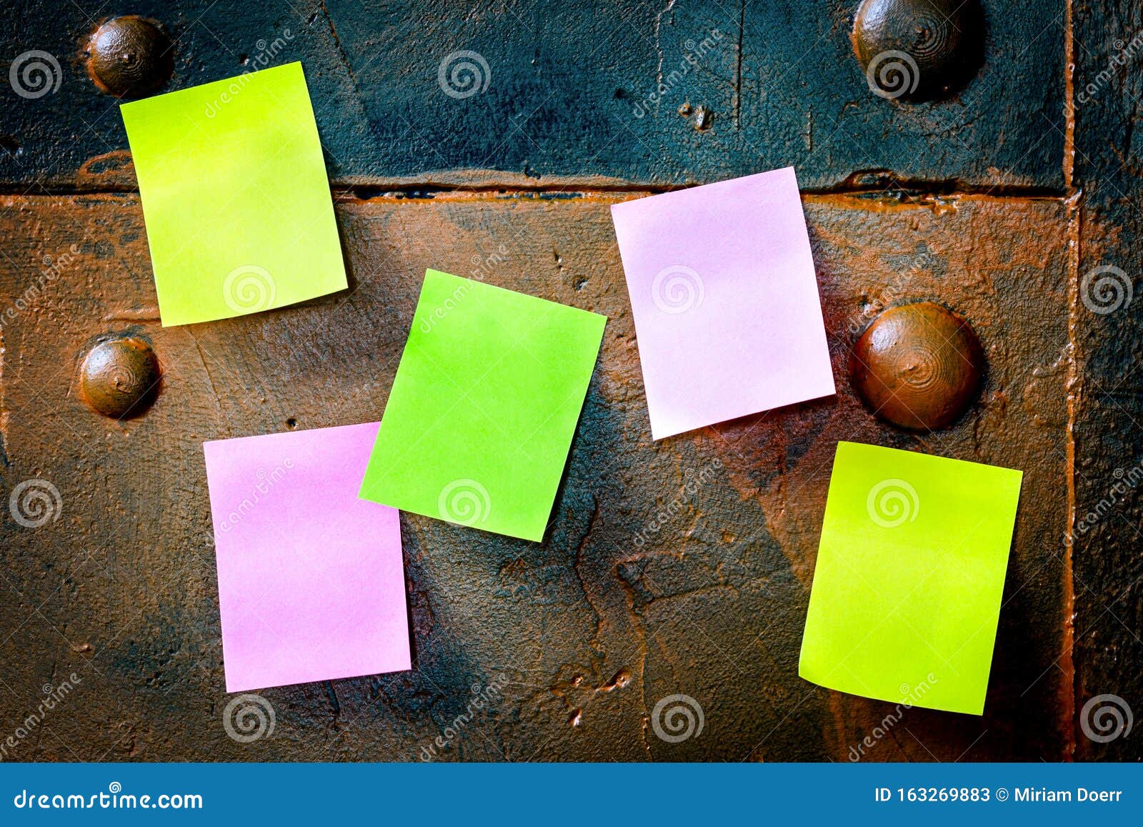 Metallic Noticeboard with Blank Notice Paper, Copyspace Stock Image ...
