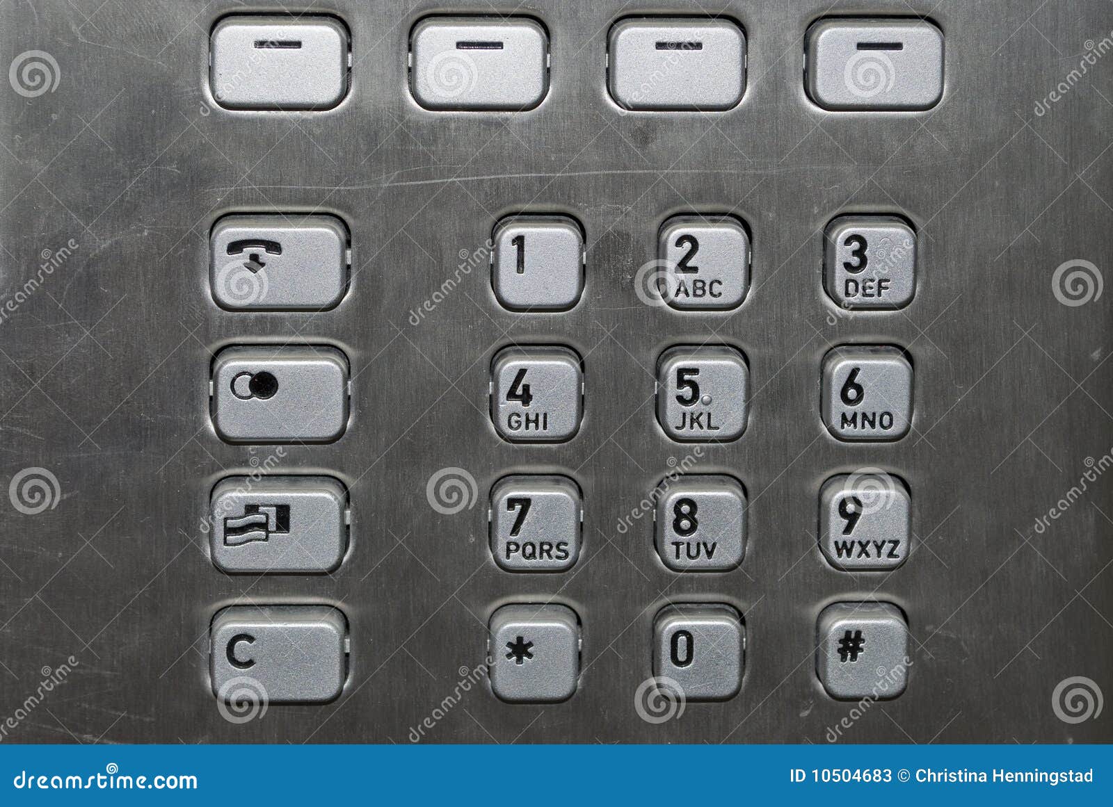 Metallic Number Pad on a Public Phone Stock Image - Image of buttons ...
