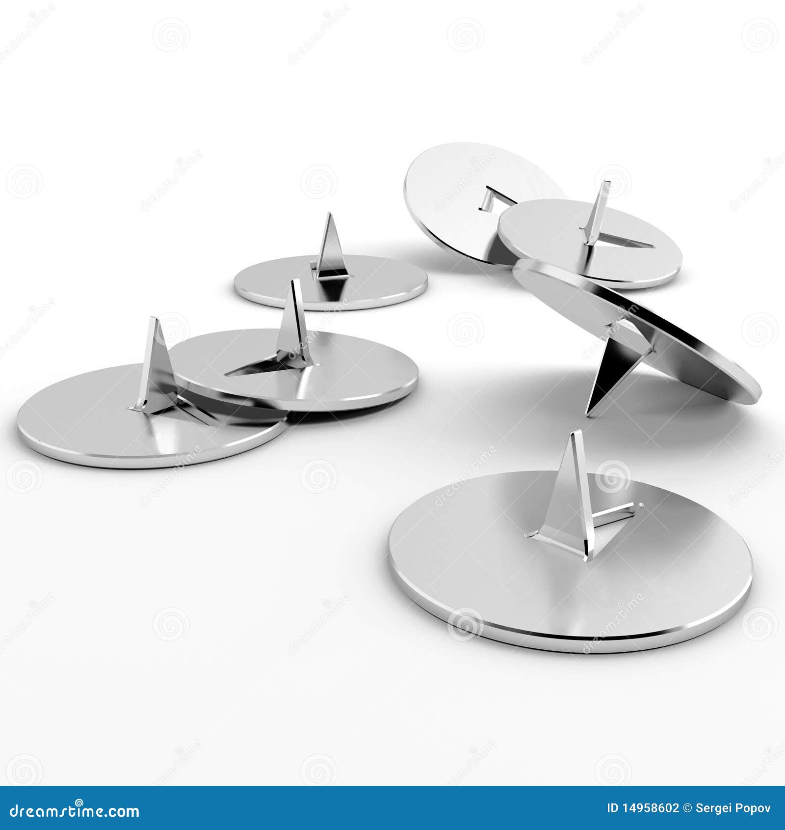 Metallic office pins stock illustration. Illustration of bundle - 14958602