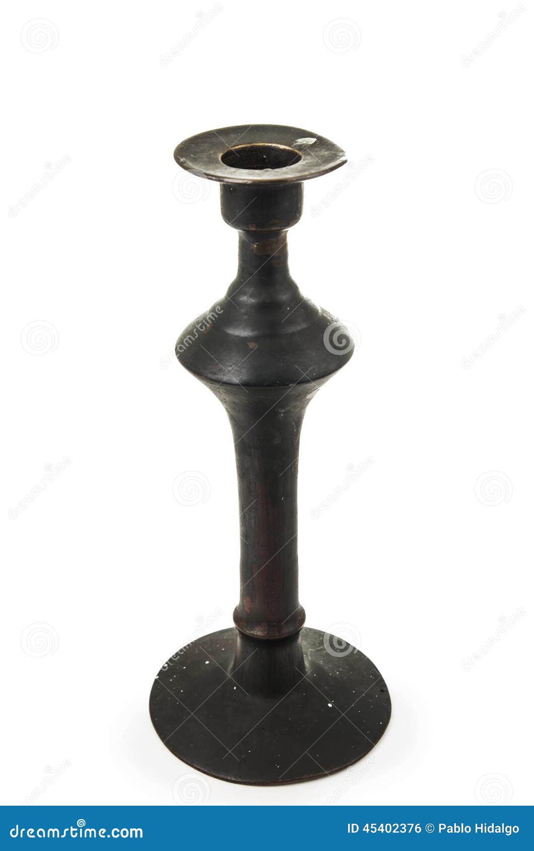 Metallic old candlesticks stock photo. Image of candle - 45402376