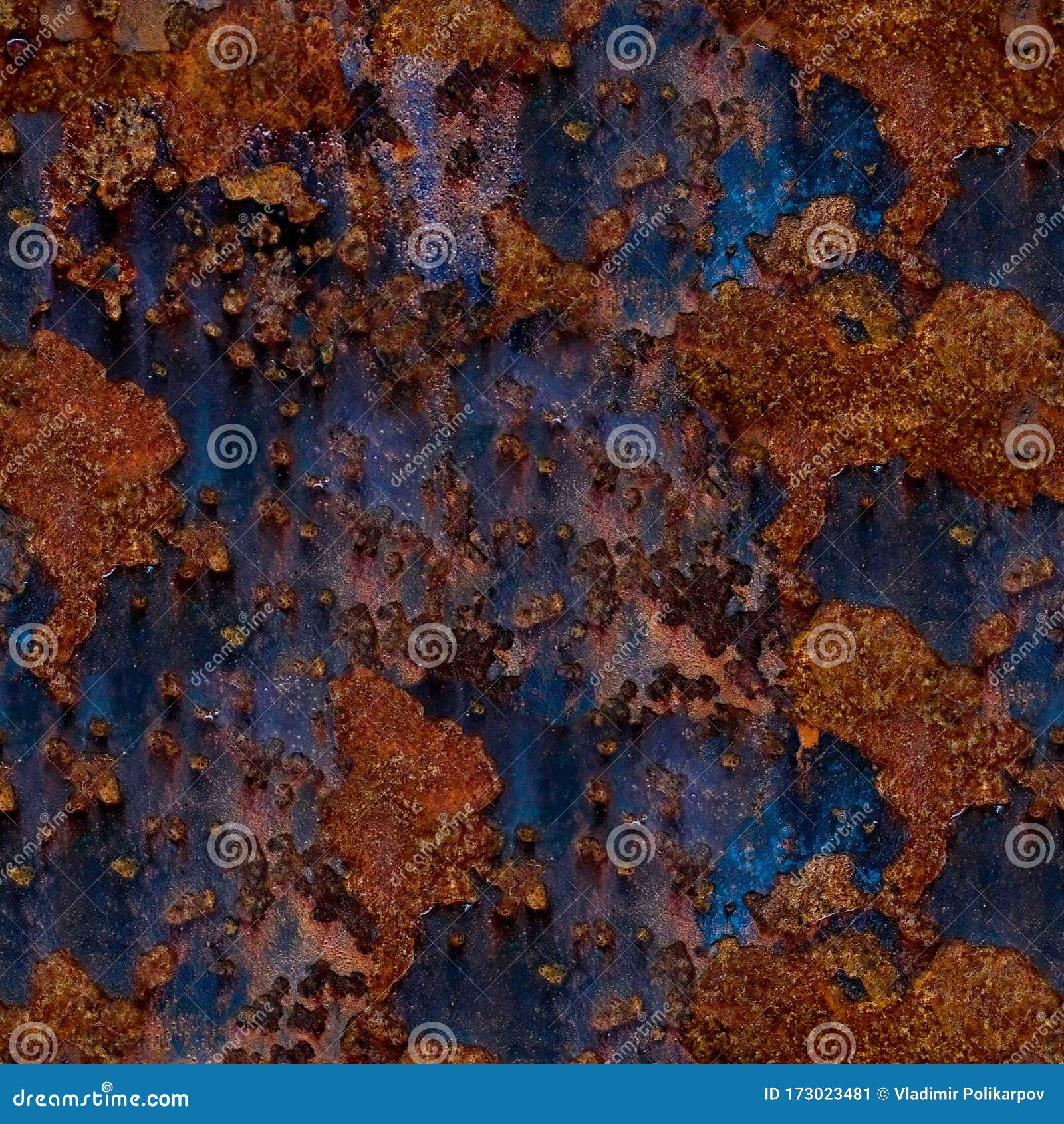 Metallic Old Wall with Rust. Grunge Texture Stock Image - Image of ...