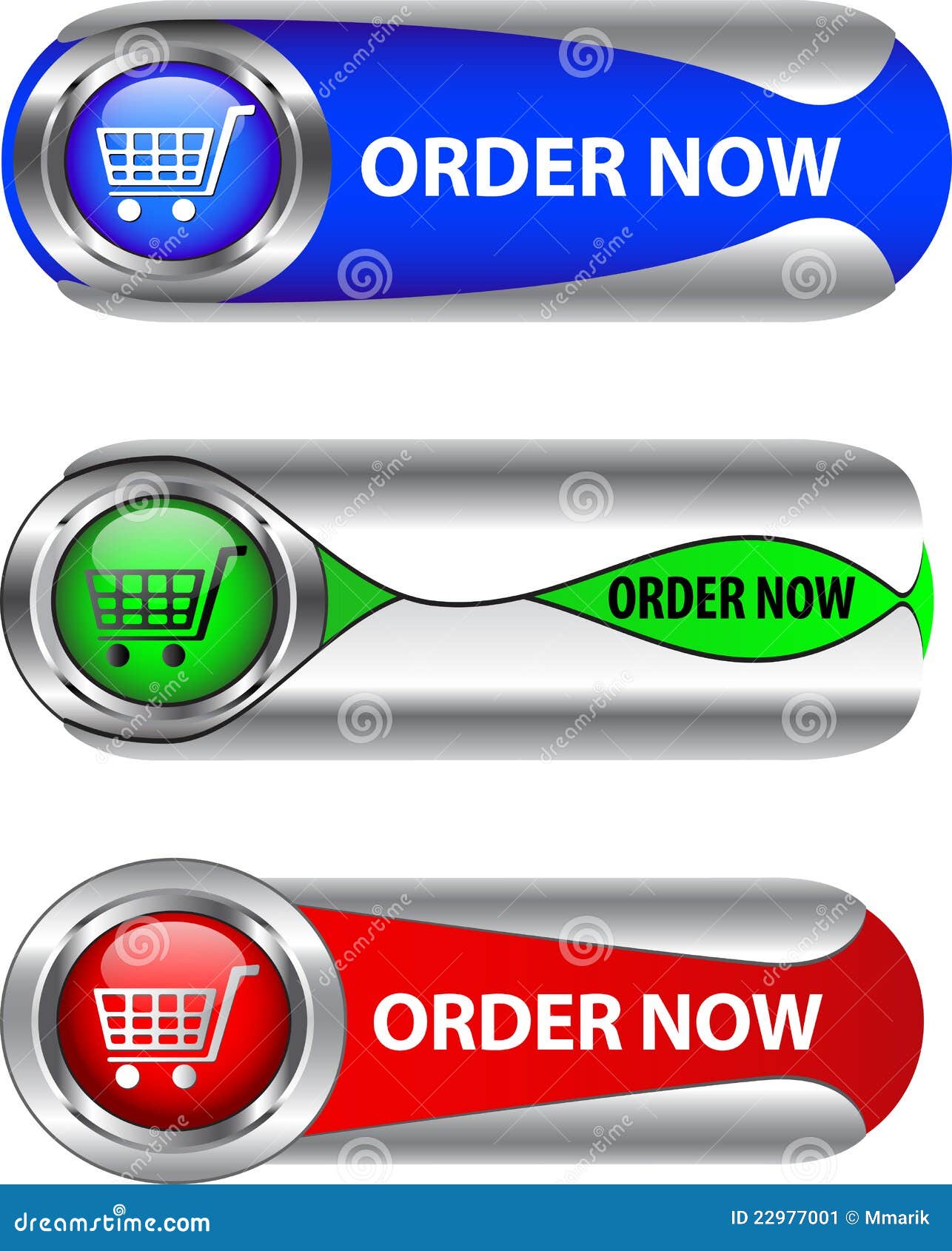 Metallic Order Now Button/icon Set Stock Vector - Illustration of ...