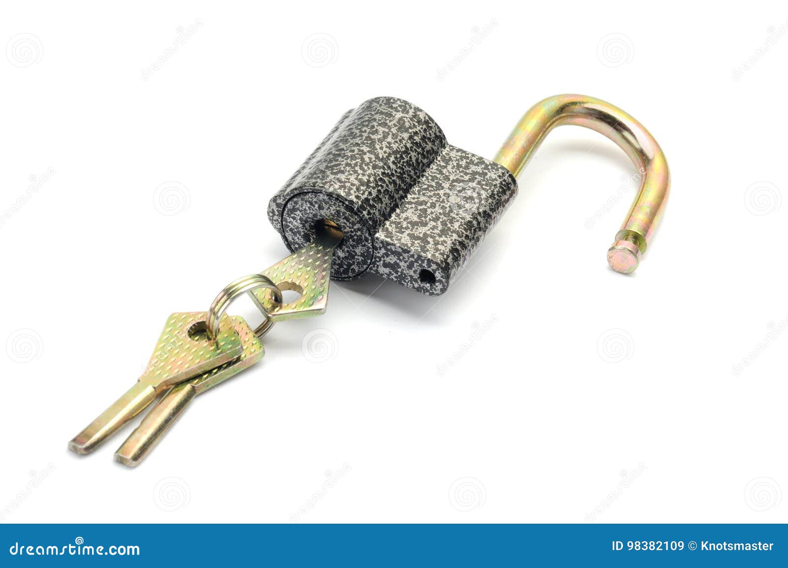 Metallic Padlock with Three Keys Stock Image - Image of secure, lock ...