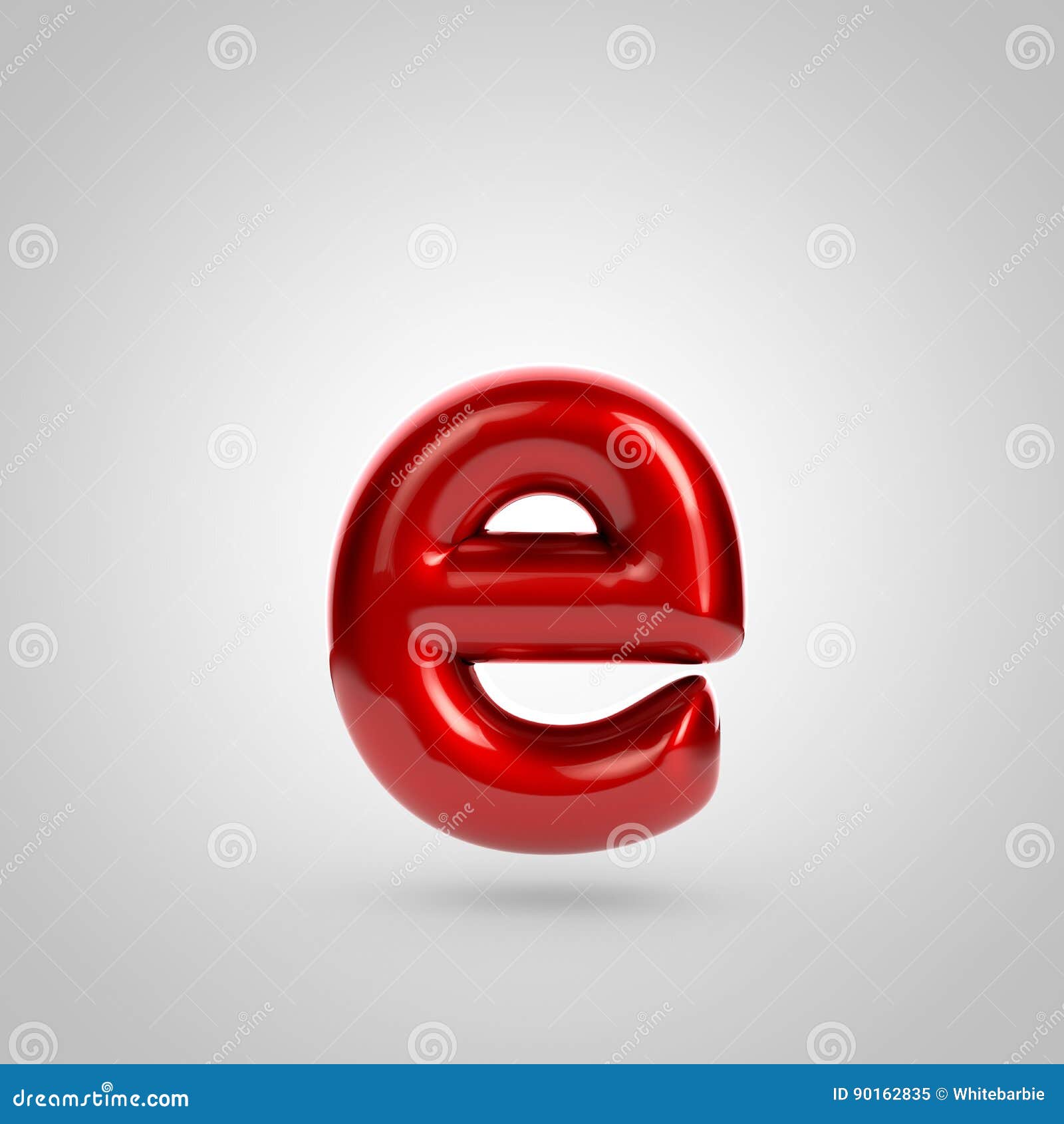 Metallic Paint Red Letter E Lowercase Stock Illustration - Illustration ...
