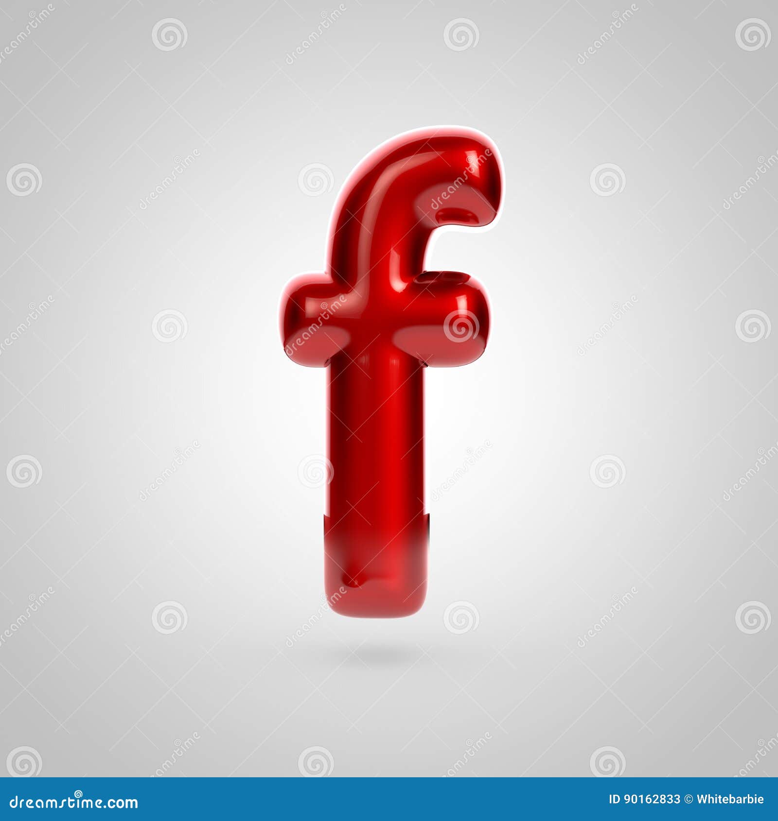 Metallic Paint Red Letter F Lowercase Stock Illustration - Illustration ...