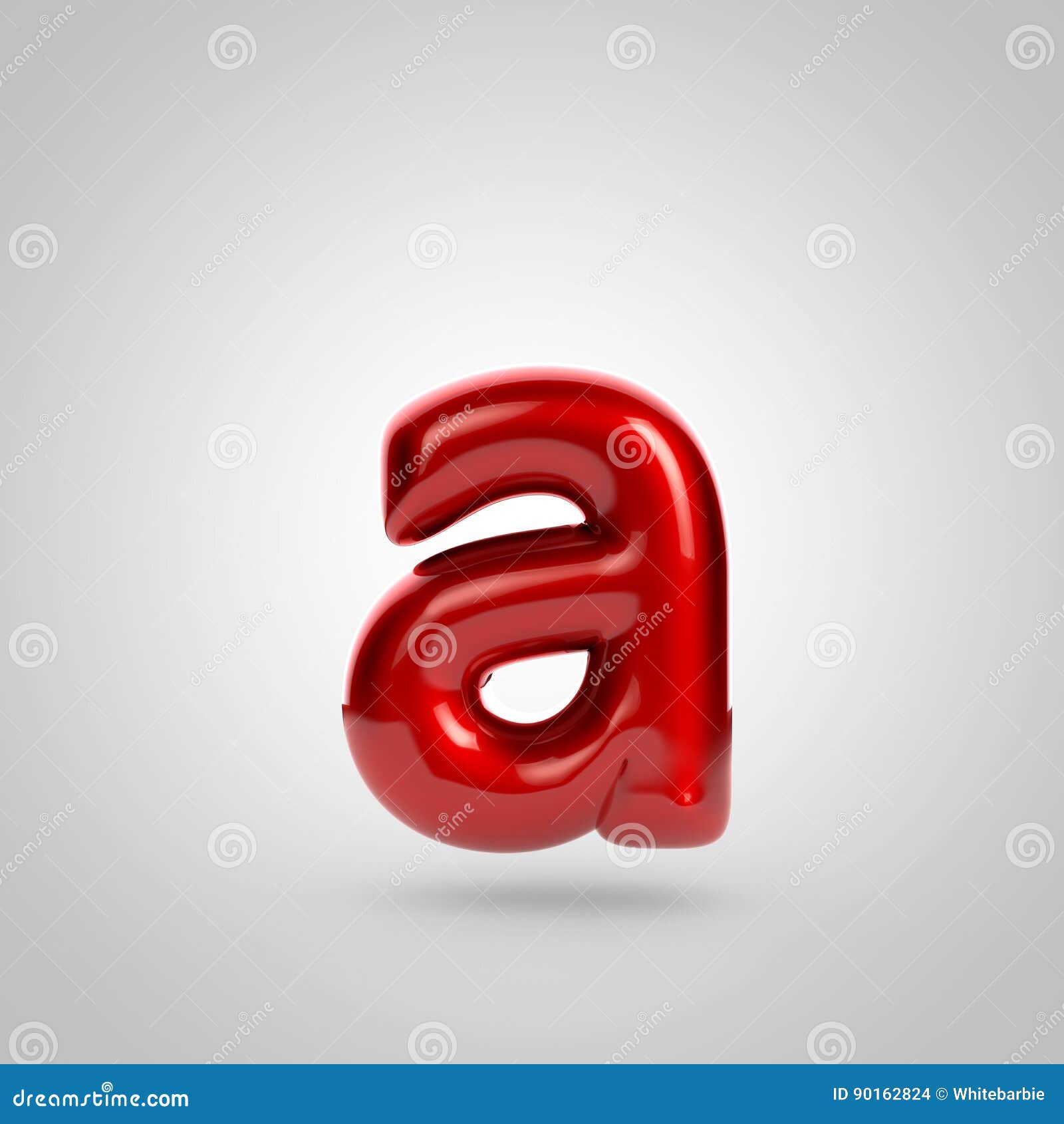 Metallic Paint Red Letter a Lowercase Stock Illustration - Illustration ...