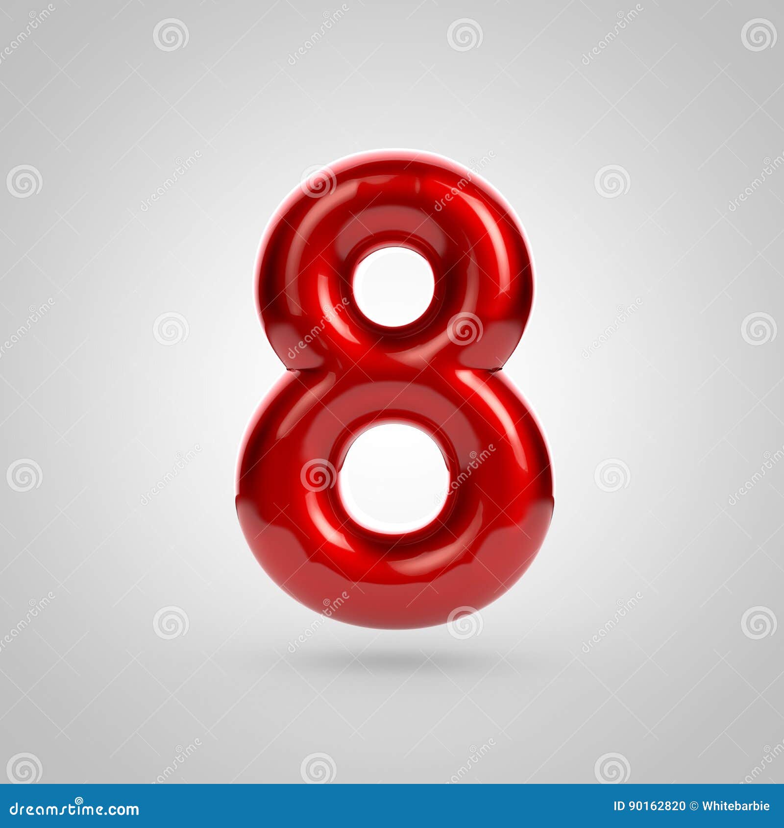Metallic Paint Red Number 8 Stock Illustration - Illustration of ...