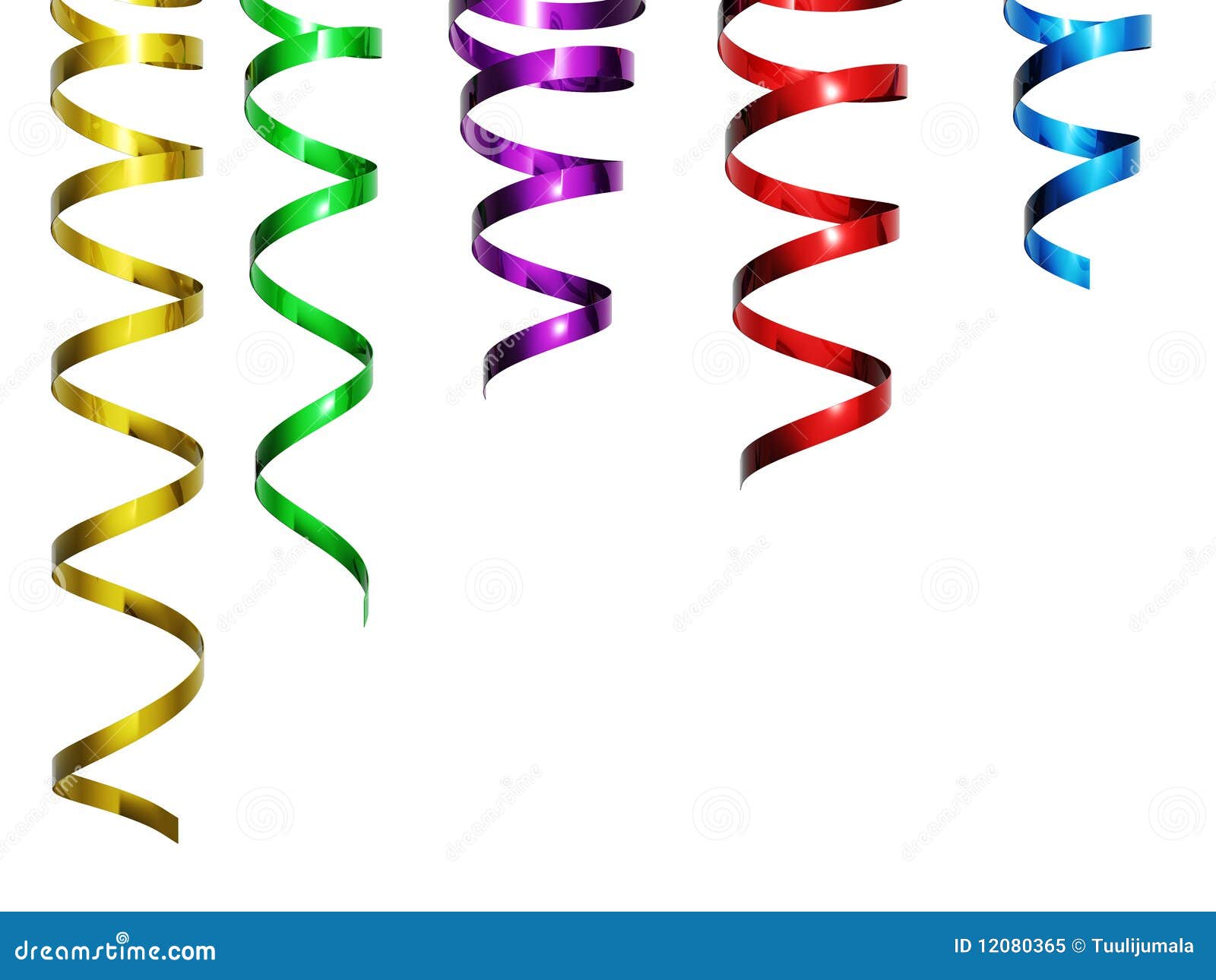 Metallic paper streamers stock illustration. Illustration of decoration ...
