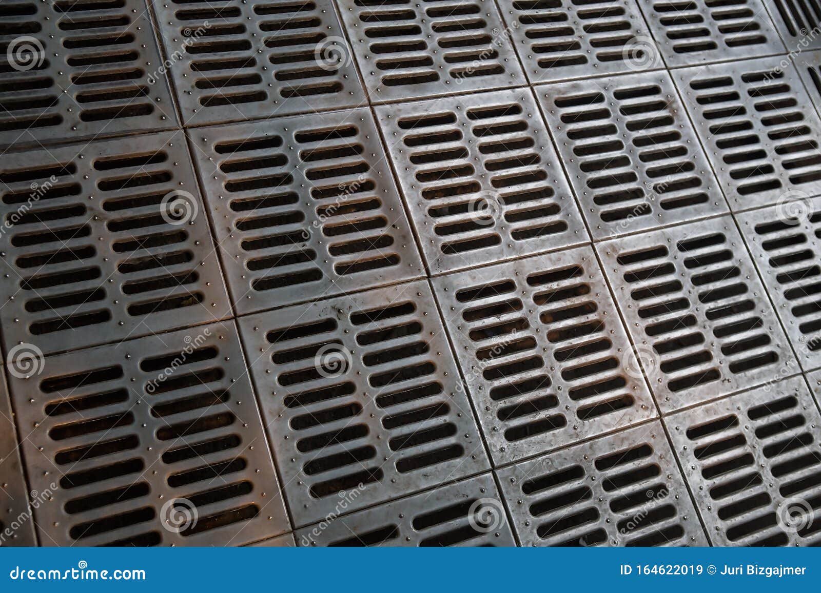 Metallic Pavement Grate for Draining Water Stock Image - Image of drain ...