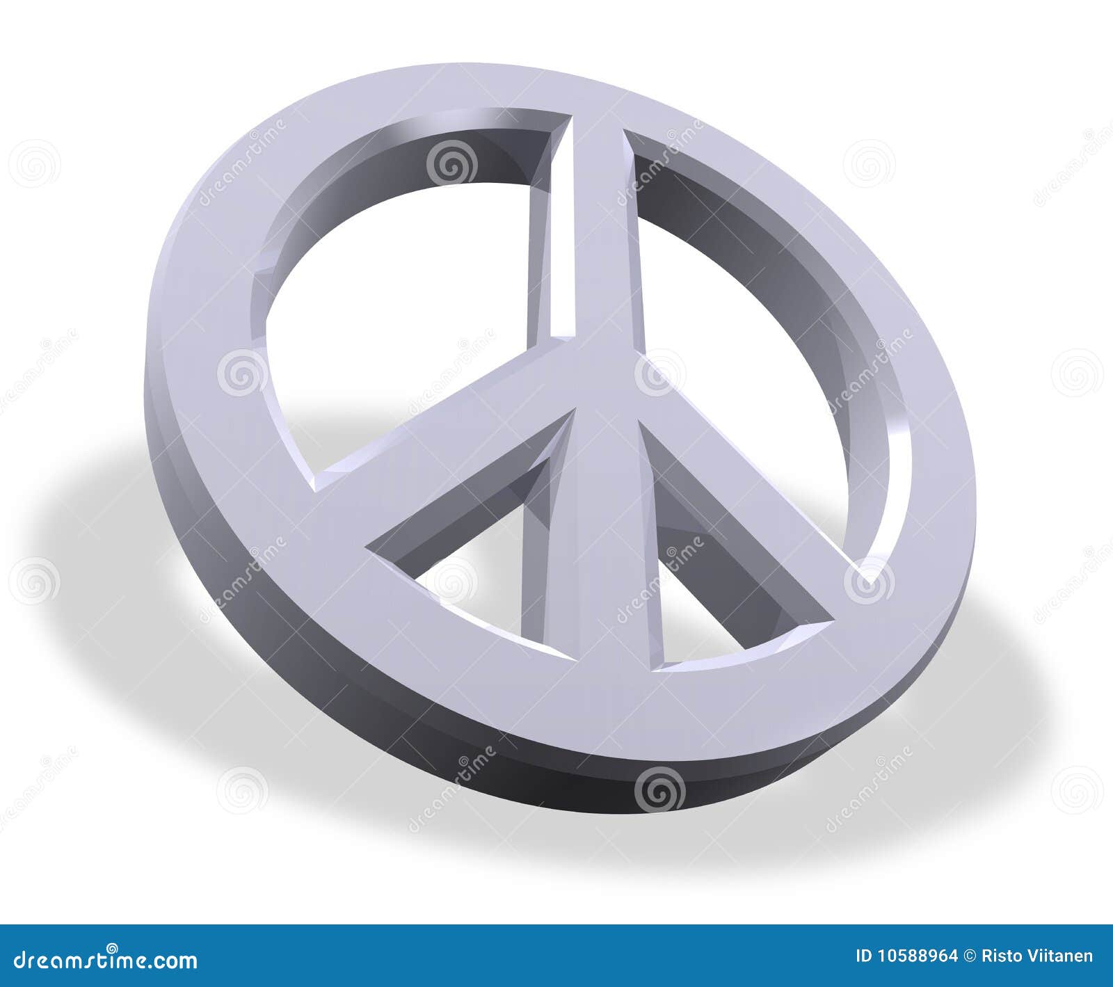 Metallic peace symbol stock illustration. Illustration of ideal - 10588964