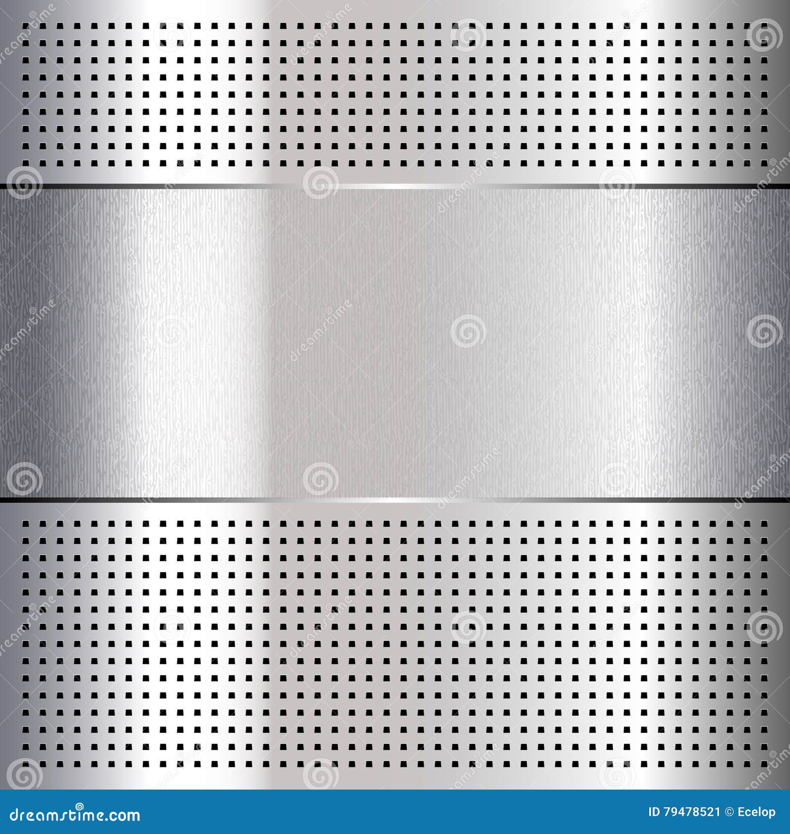 Metallic Perforated Chromium Steel Sheet, Stock Vector - Illustration ...