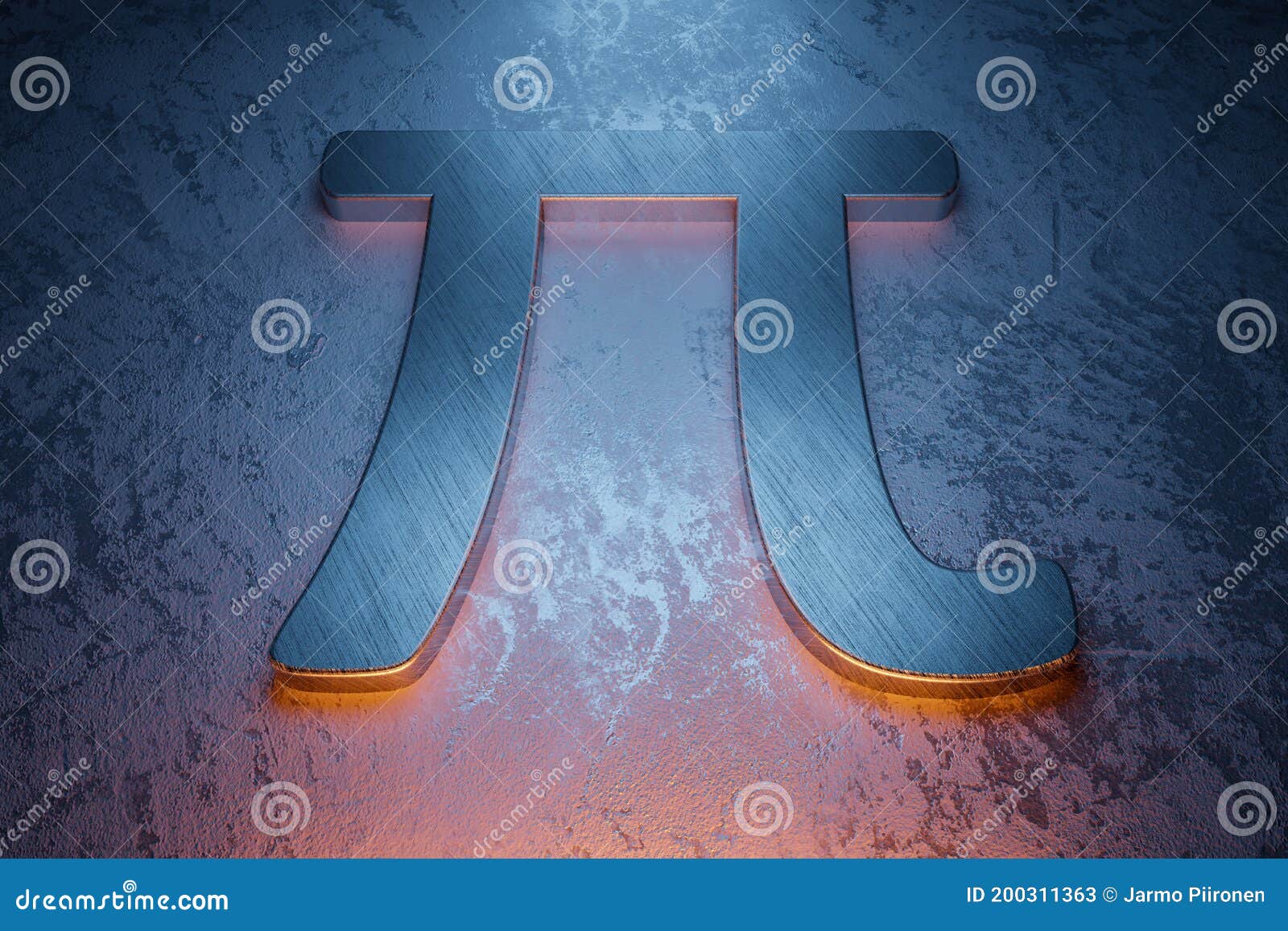 Metallic Pi symbol stock illustration. Illustration of symbol - 200311363