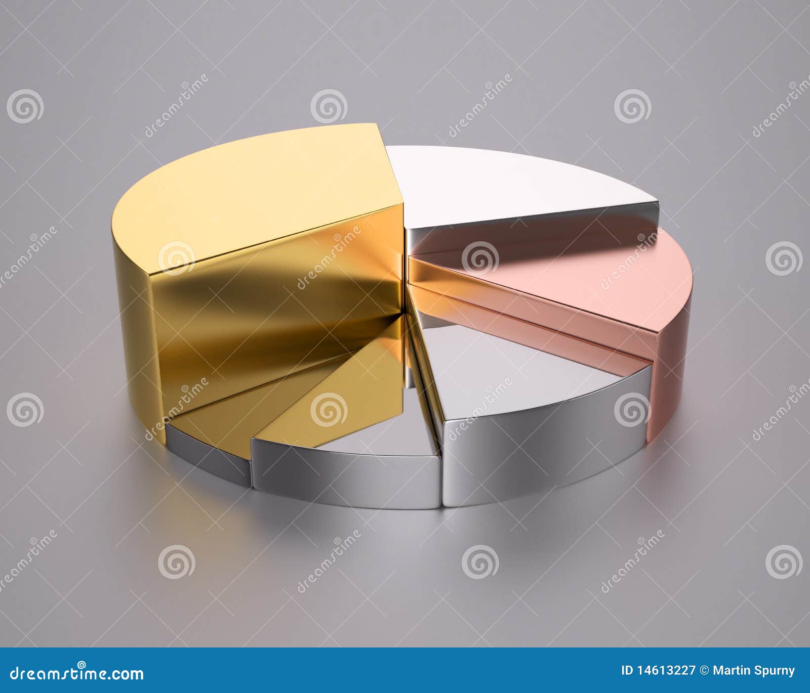Metallic pie chart stock illustration. Illustration of data - 14613227