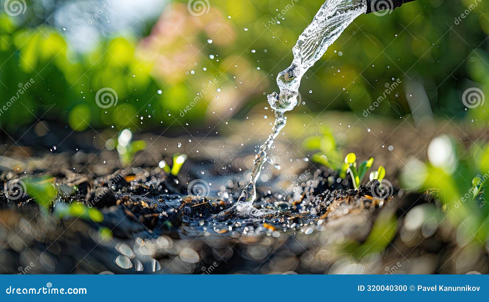 The Surreal Elixir: a Pipe Lavishing Life To the Earth Stock Photo ...