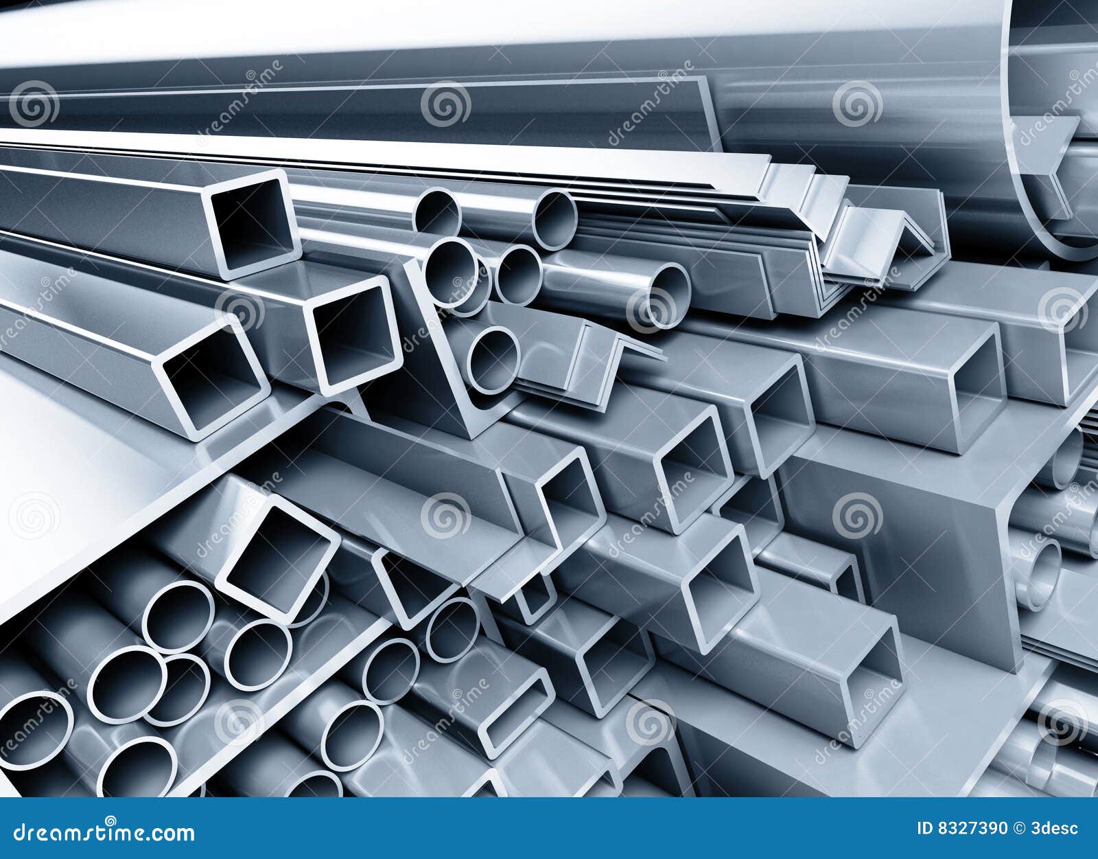 Metallic Pipes, Corners, Types Stock Photo - Image of frame, double ...