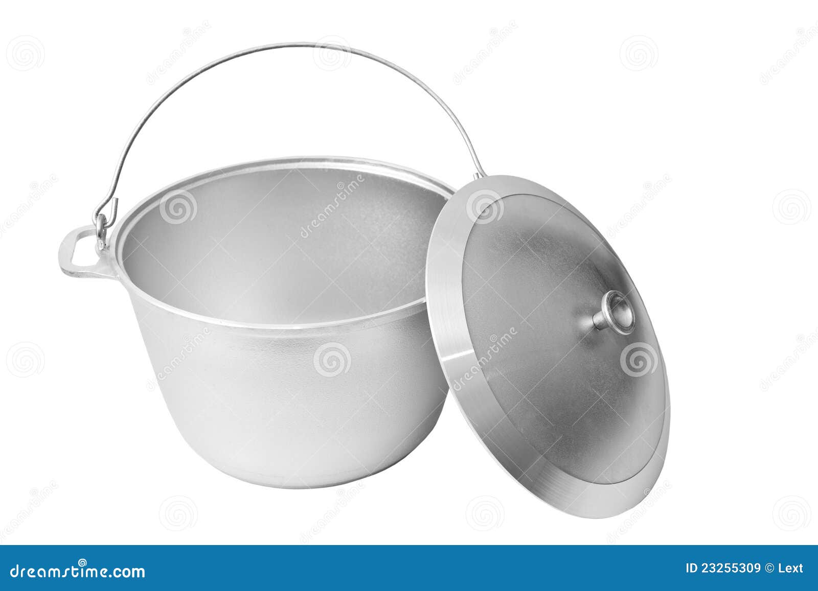 Metallic pot for cooking stock image. Image of background - 23255309