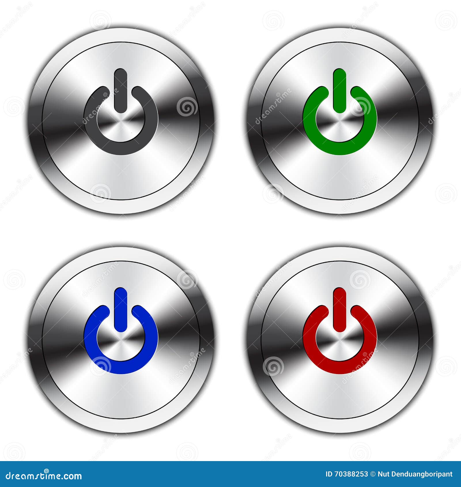 Metallic Power Button stock vector. Illustration of push - 70388253 Metallic Power Button stock vector. Illustration of push - 70388253
