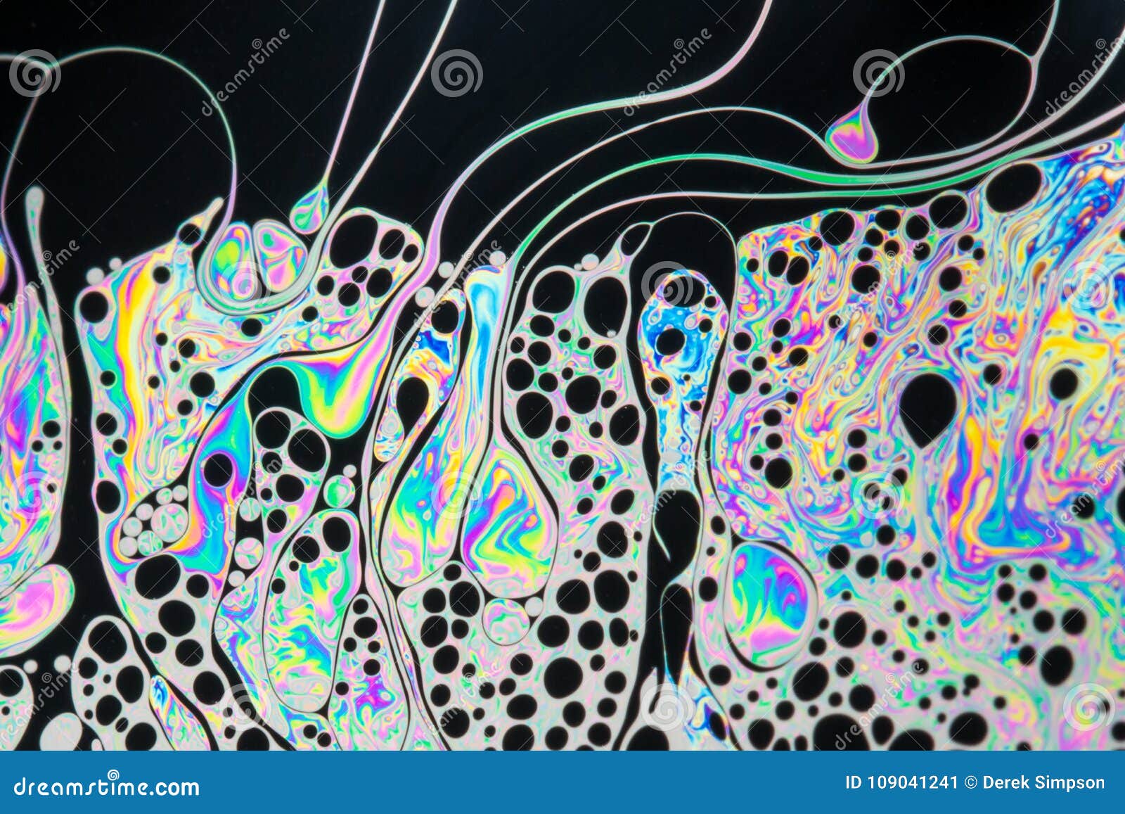 Metallic Psychedelic Soap Bubble Abstract Stock Illustration ...