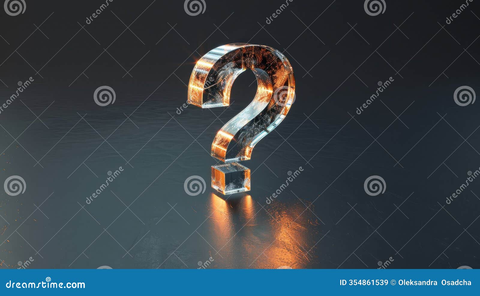 Metallic Question Mark on Dark Background Stock Illustration ...