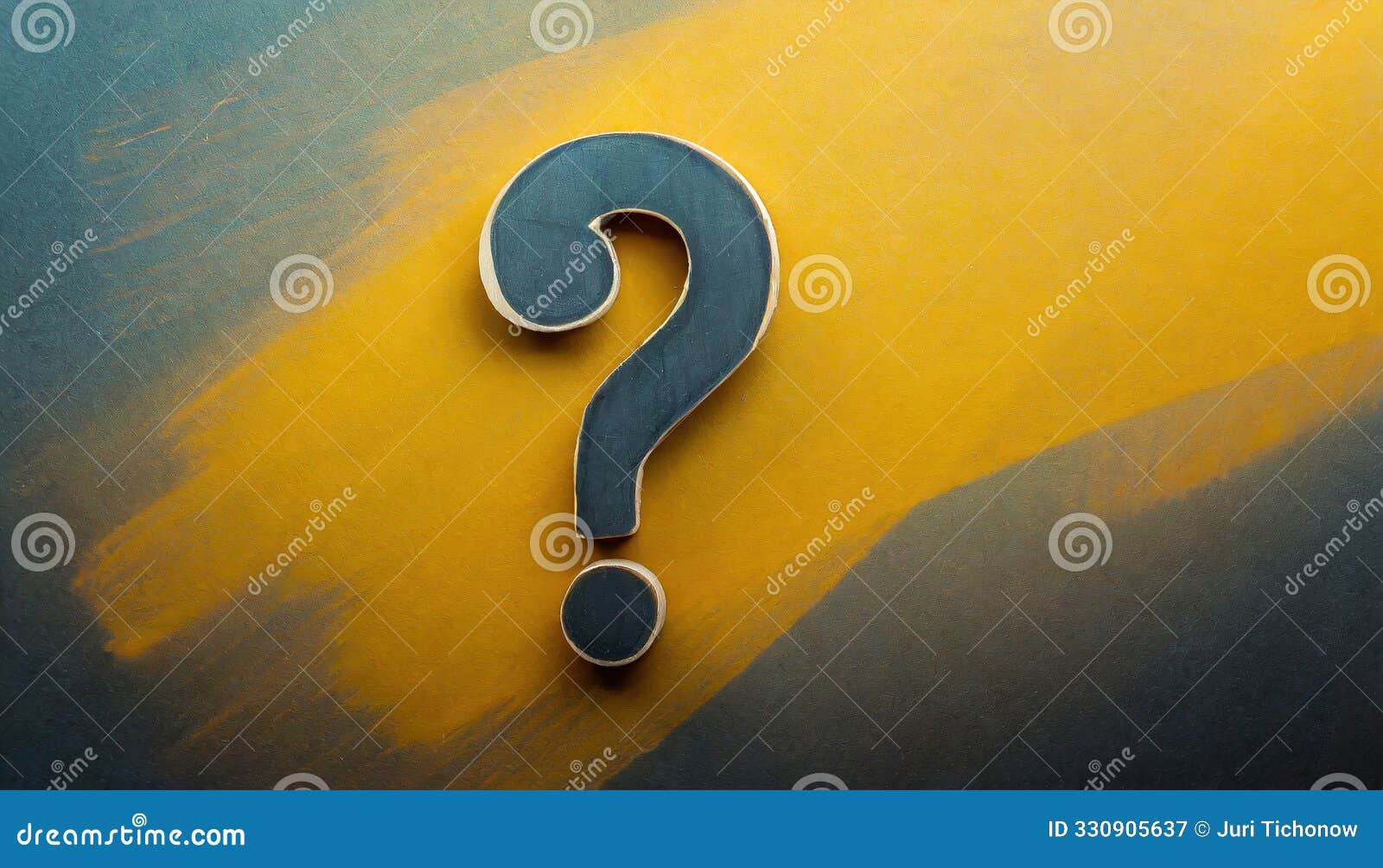 Metallic Question Mark on a Gradient Yellow and Blue Background ...