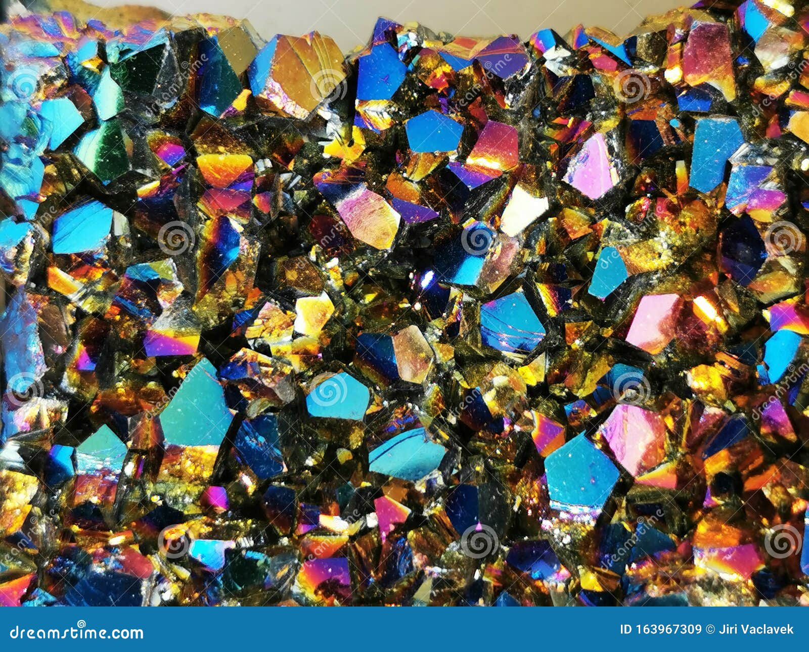 Metallic Rainbow Crystal Texture Stock Image - Image of pattern ...