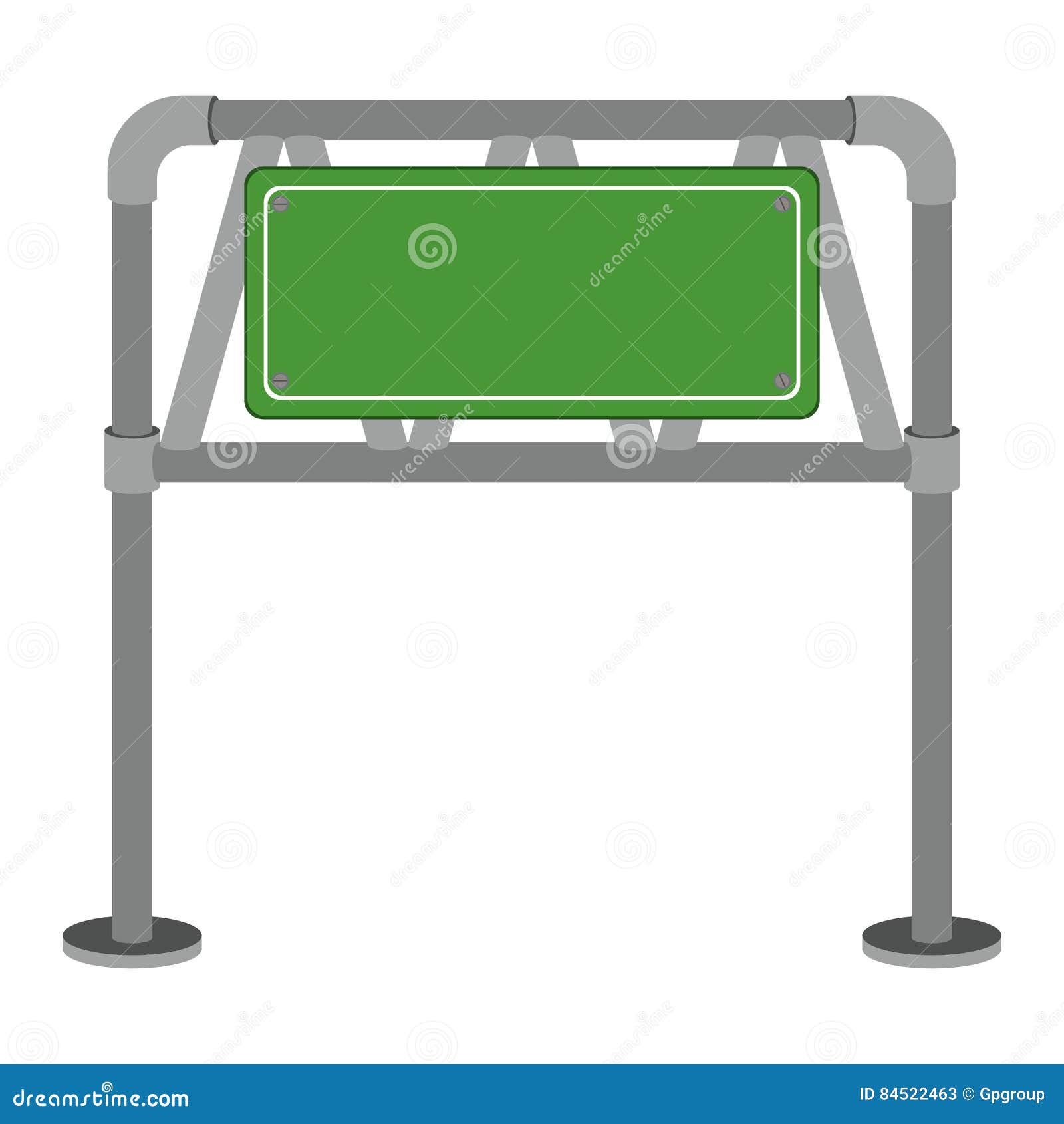 Metallic Rectangle Road Sign Board Stock Vector - Illustration of icon ...