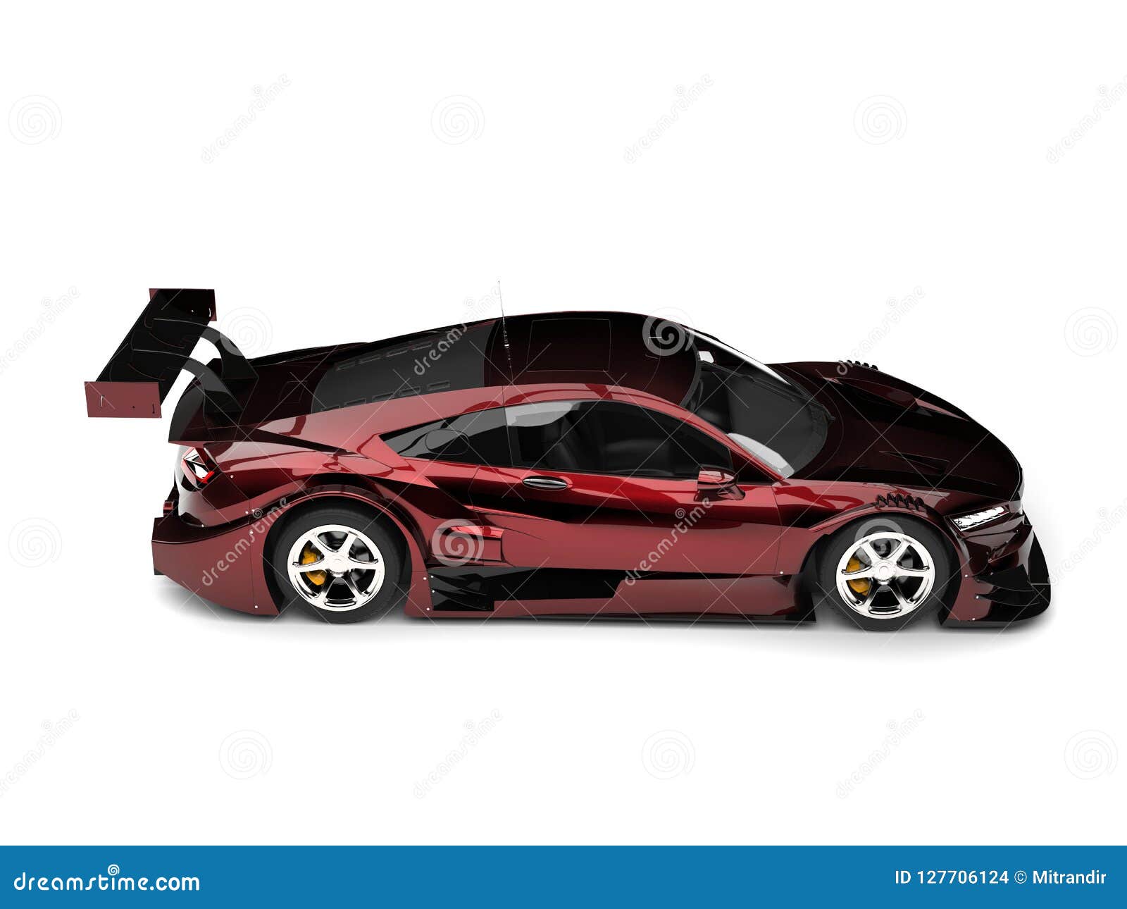 Metallic Red Modern Super Race Car Stock Illustration - Illustration of ...