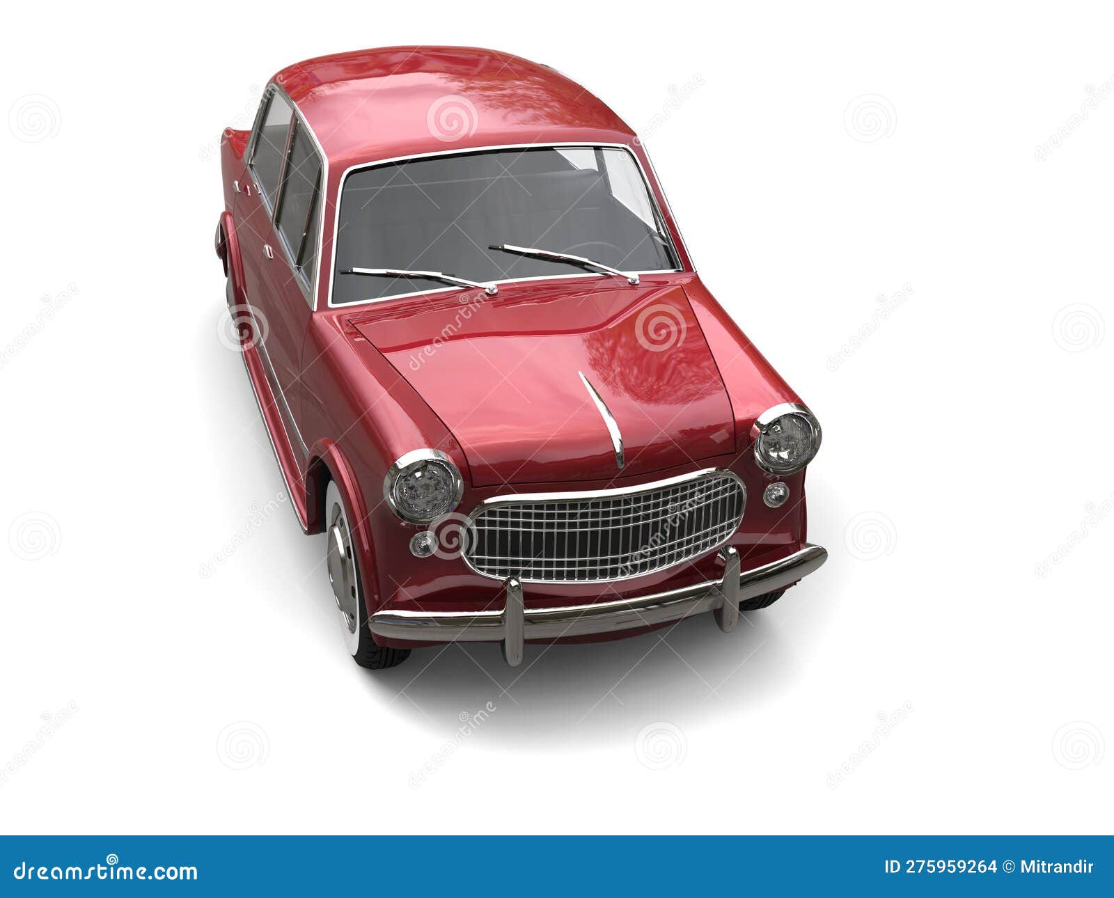 Small Red Compact Car - Front Headlight View Royalty-Free Stock ...