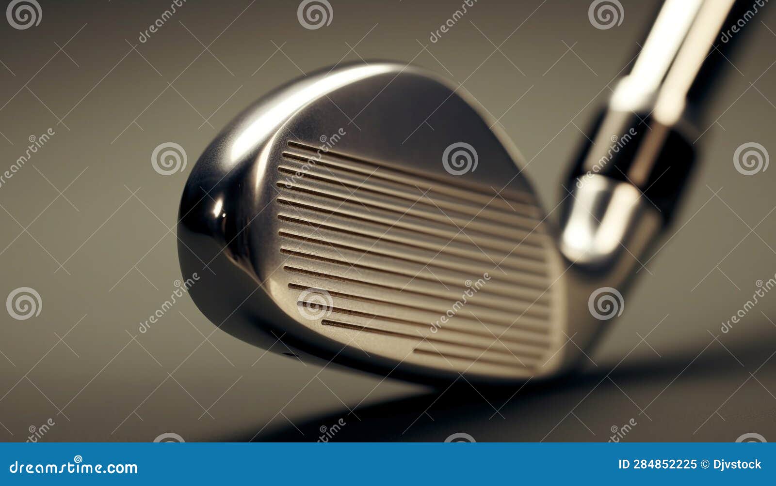 Metallic Reflection on Shiny Chrome Golf Club, Selective Focus on ...