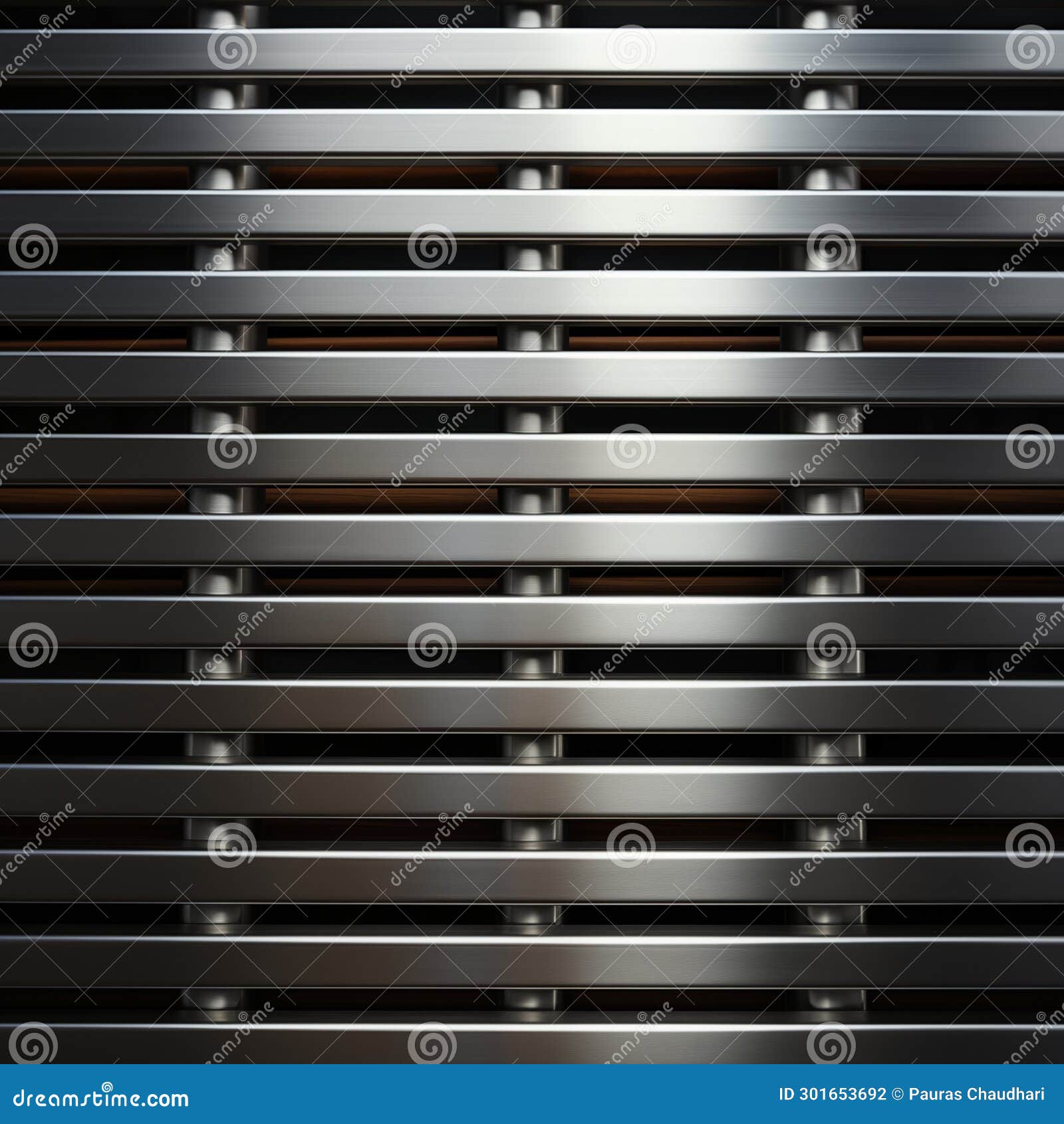 Metallic Rhythm: Alternating Light on Parallel Bars Stock Illustration ...