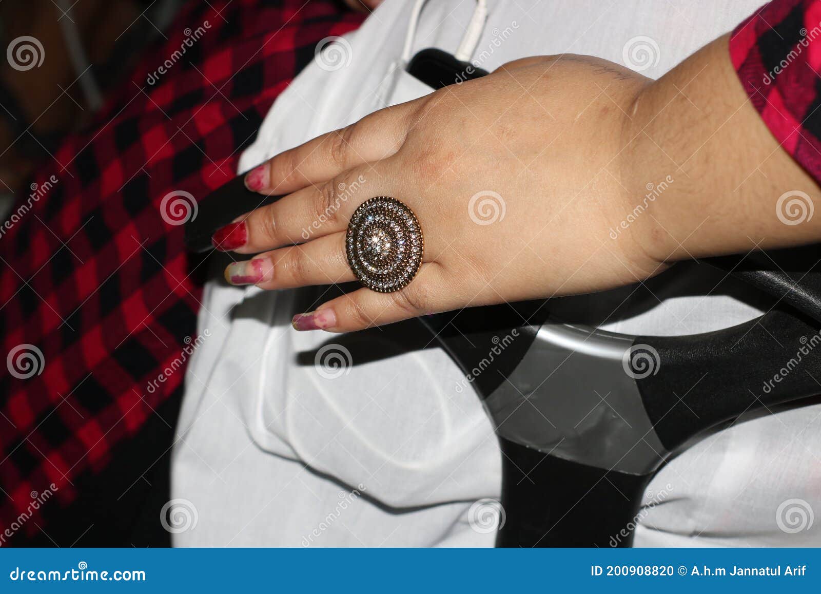 Metallic Ring on Hand Beautiful Stock Photo Stock Photo - Image of wall ...