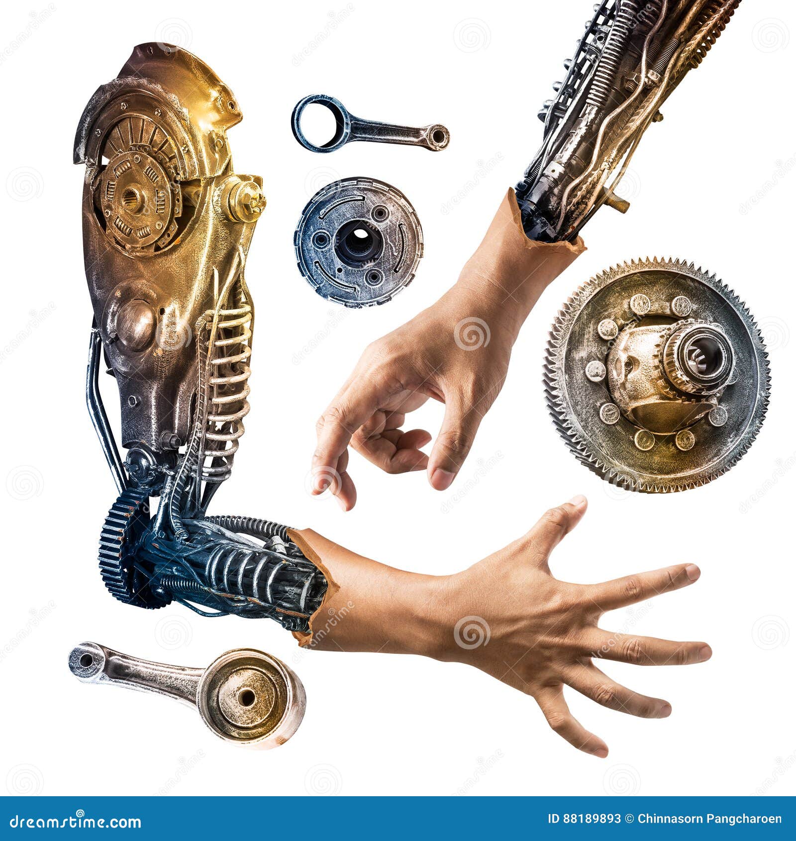 Metallic robot hand stock image. Image of creative, futuristic - 88189893