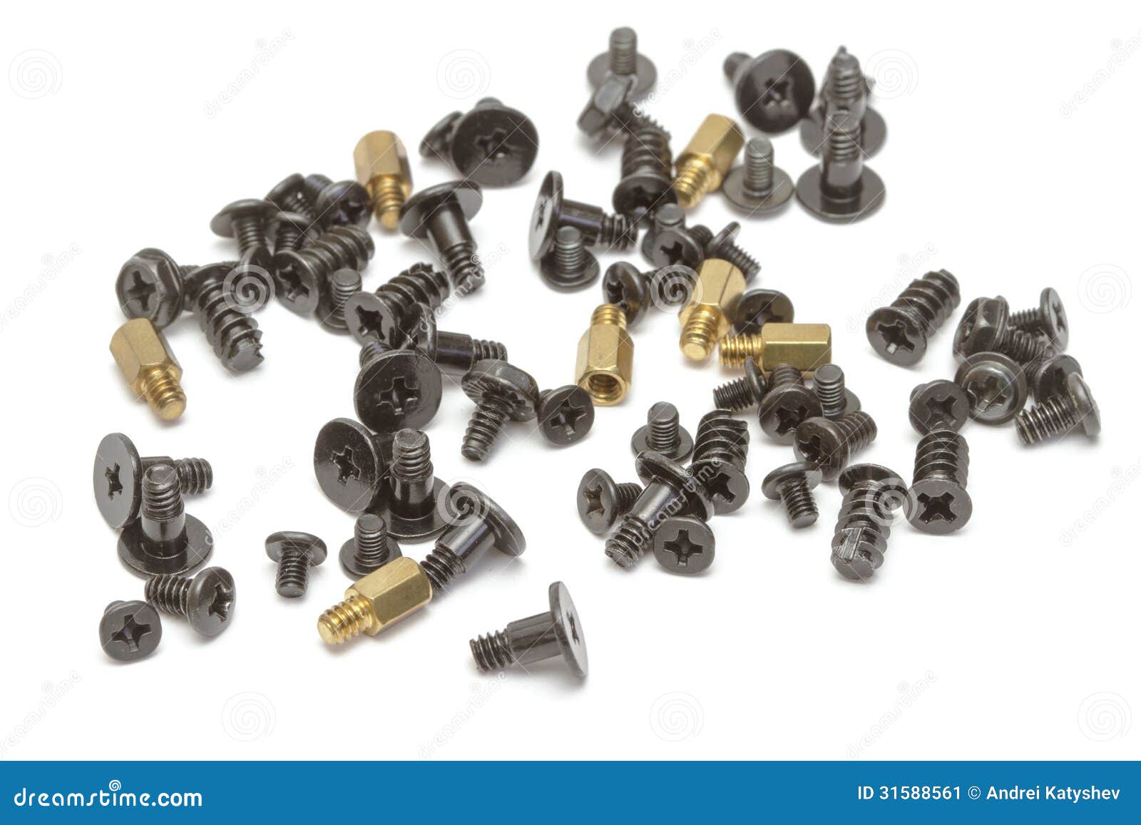 Metallic screws stock image. Image of steel, engineering - 31588561