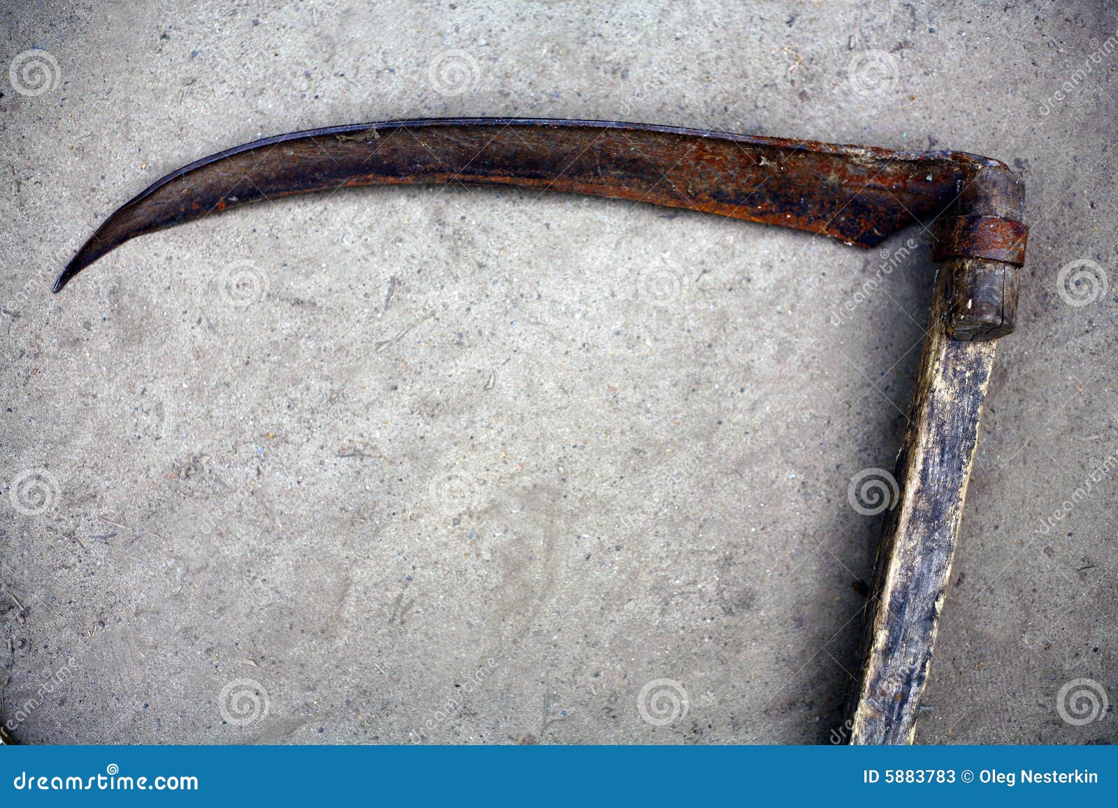 Metallic scythe stock image. Image of horror, harvest - 5883783