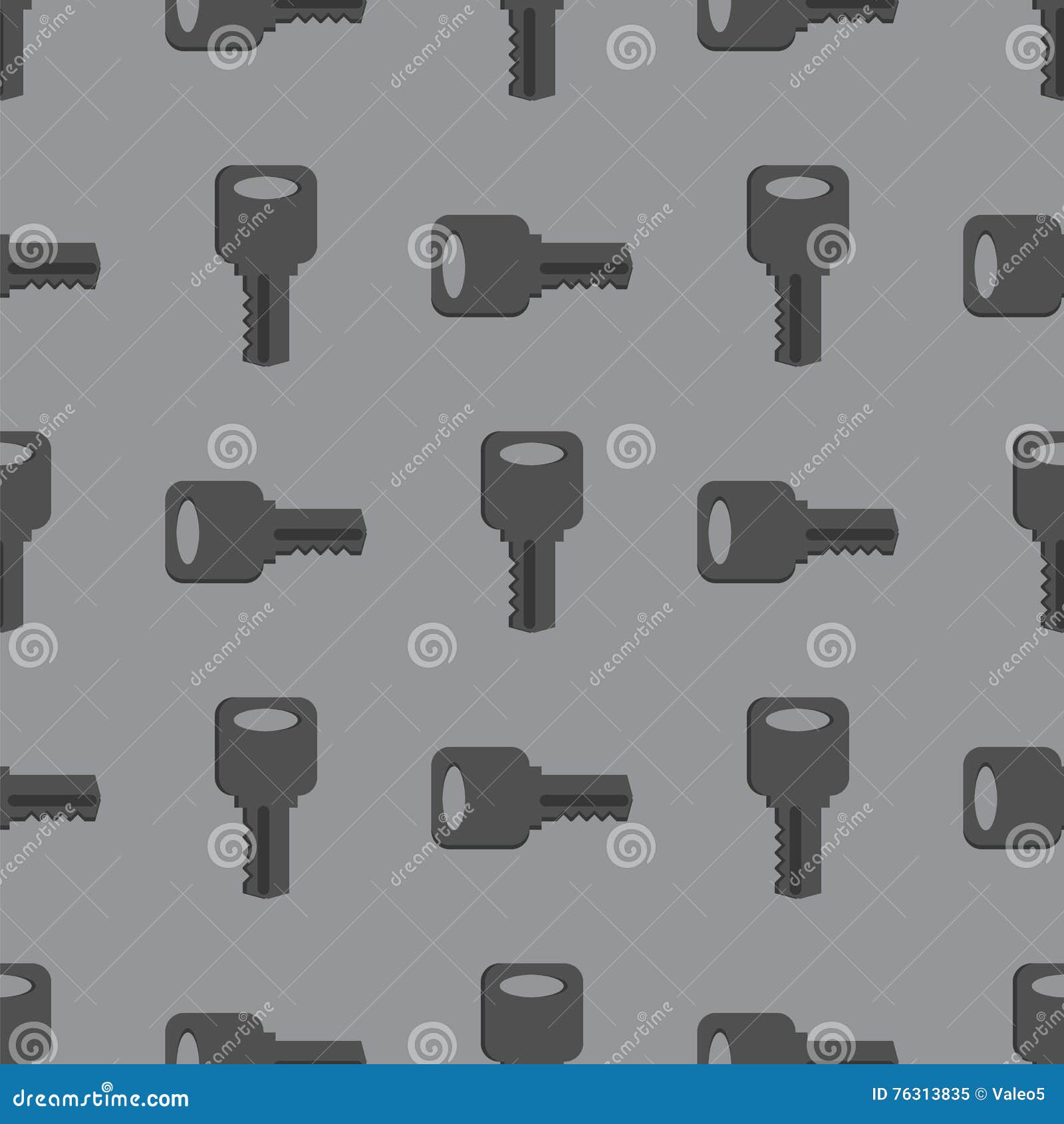 Metallic Seamless Grey Key Pattern Stock Illustration - Illustration of ...