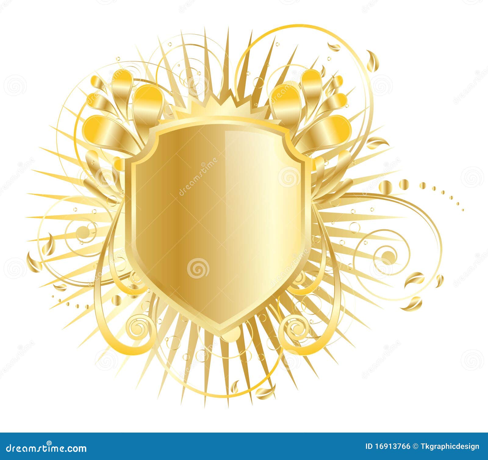 Metallic shield emblem stock vector. Illustration of ornament - 16913766