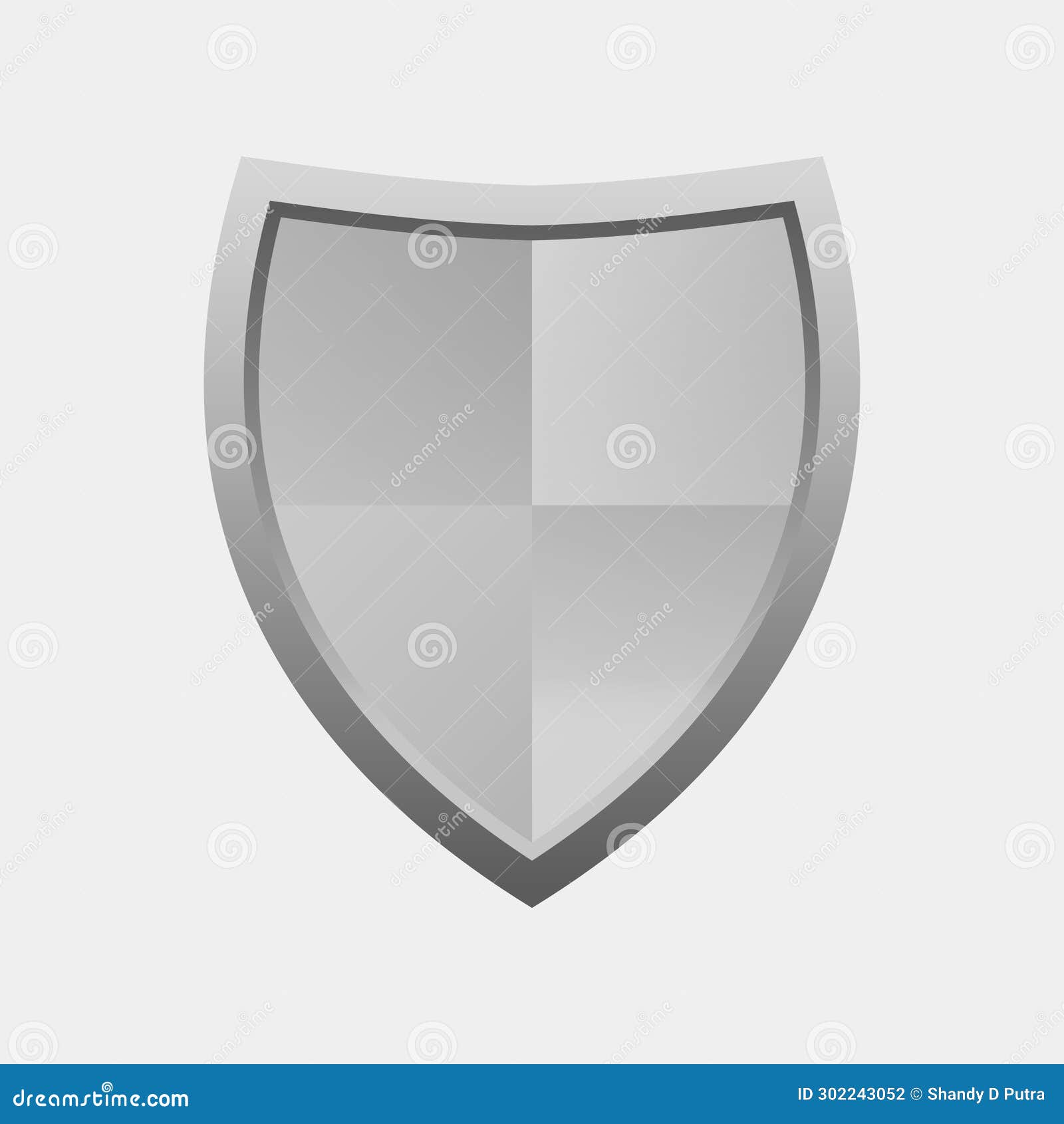 Metallic Shield Symbol or Badge Stock Vector - Illustration of glossy ...