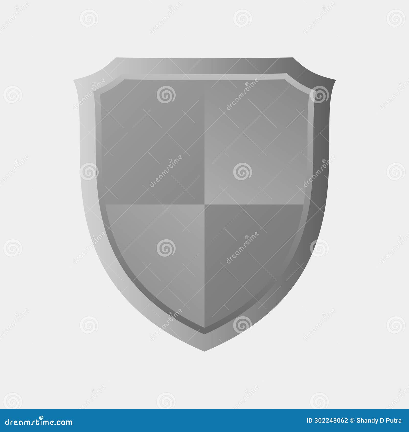 Metallic Shield Symbol or Badge Stock Vector - Illustration of metal ...
