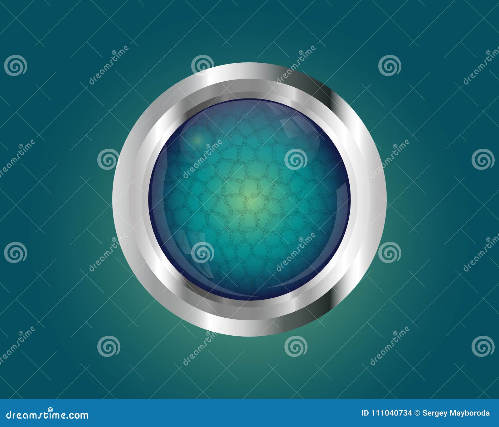 Metallic shiny button stock vector. Illustration of click - 111040734