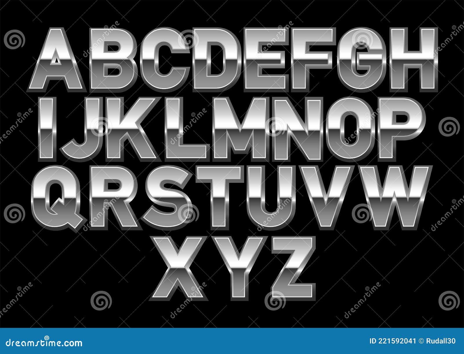 Metallic shiny fonts stock vector. Illustration of alphabet - 221592041 Metallic shiny fonts stock vector. Illustration of alphabet - 221592041
