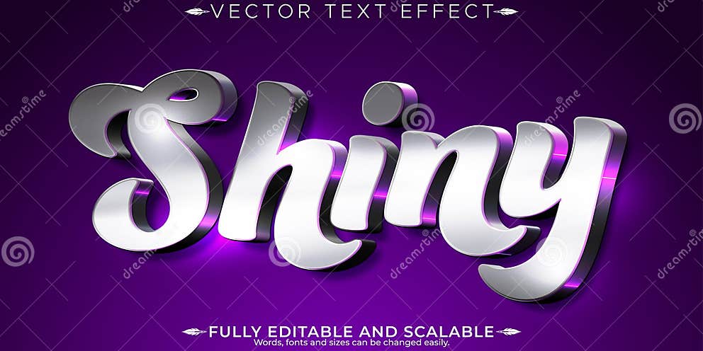 Metallic Shiny Text Effect, Editable Luxury and Elegant Text Style ...