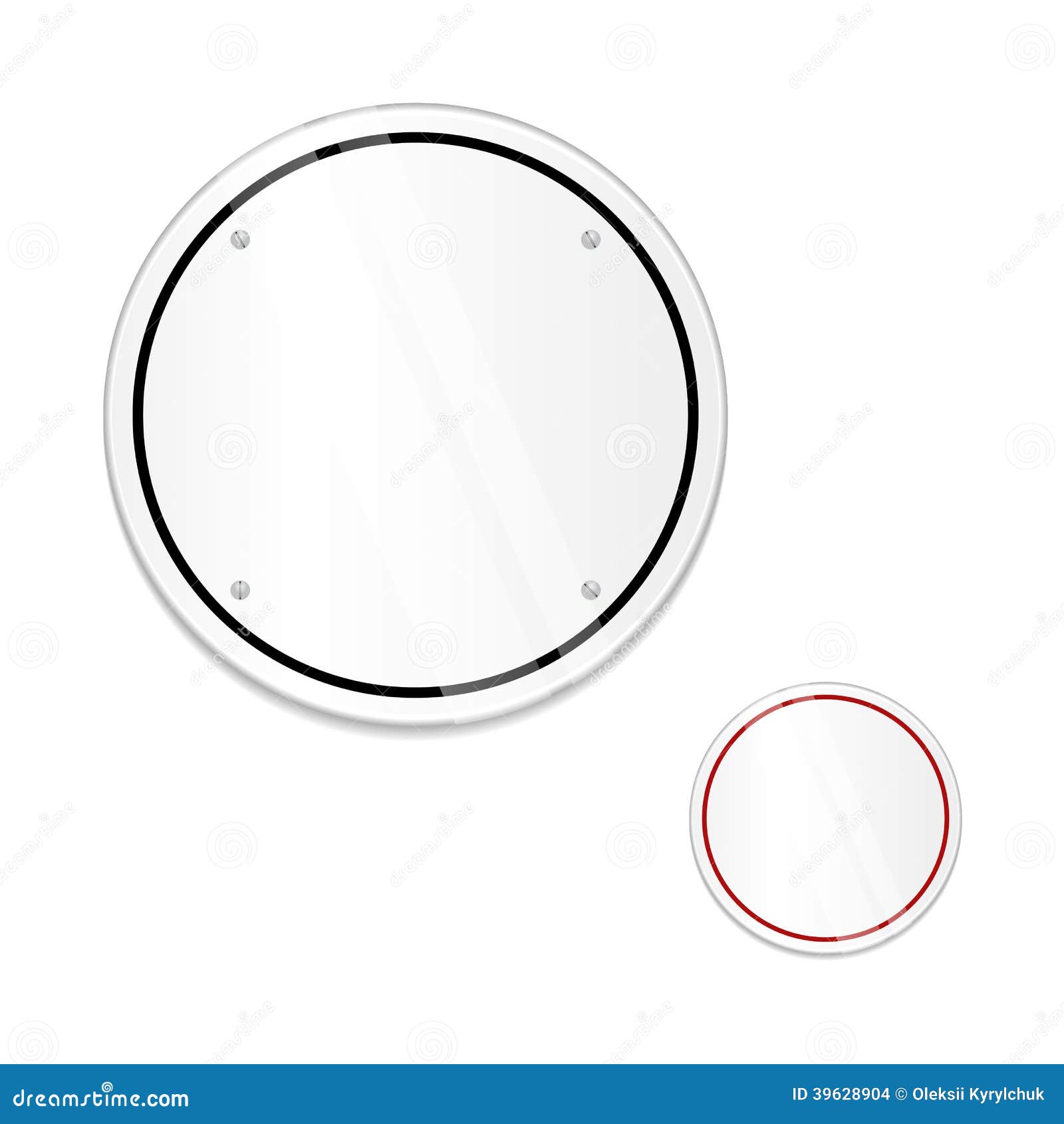 Metallic Signboard Attached with Screws Stock Vector - Illustration of ...