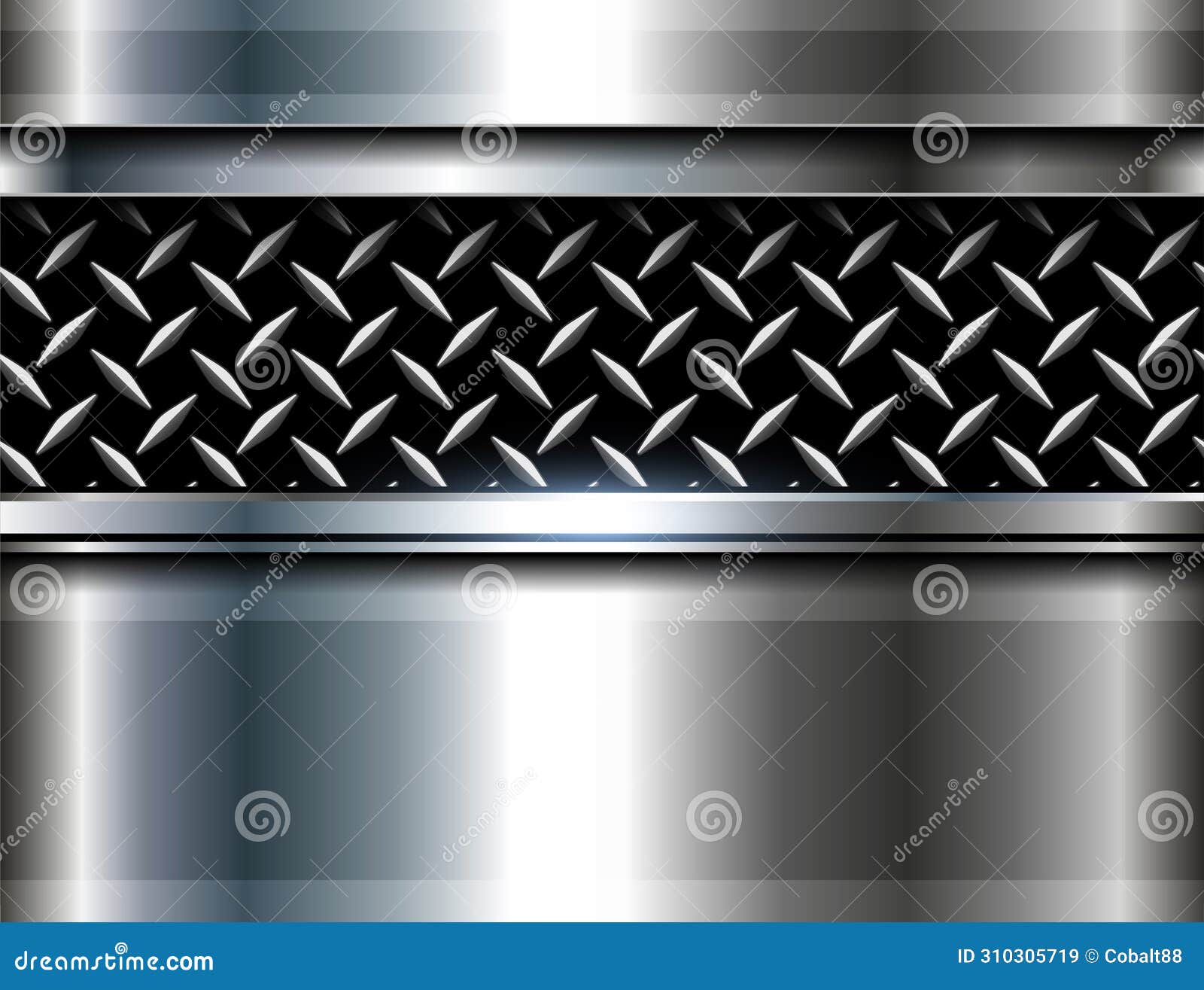 Metallic Silver Background, 3d Metal Shiny Chrome with Diamond Plate ...