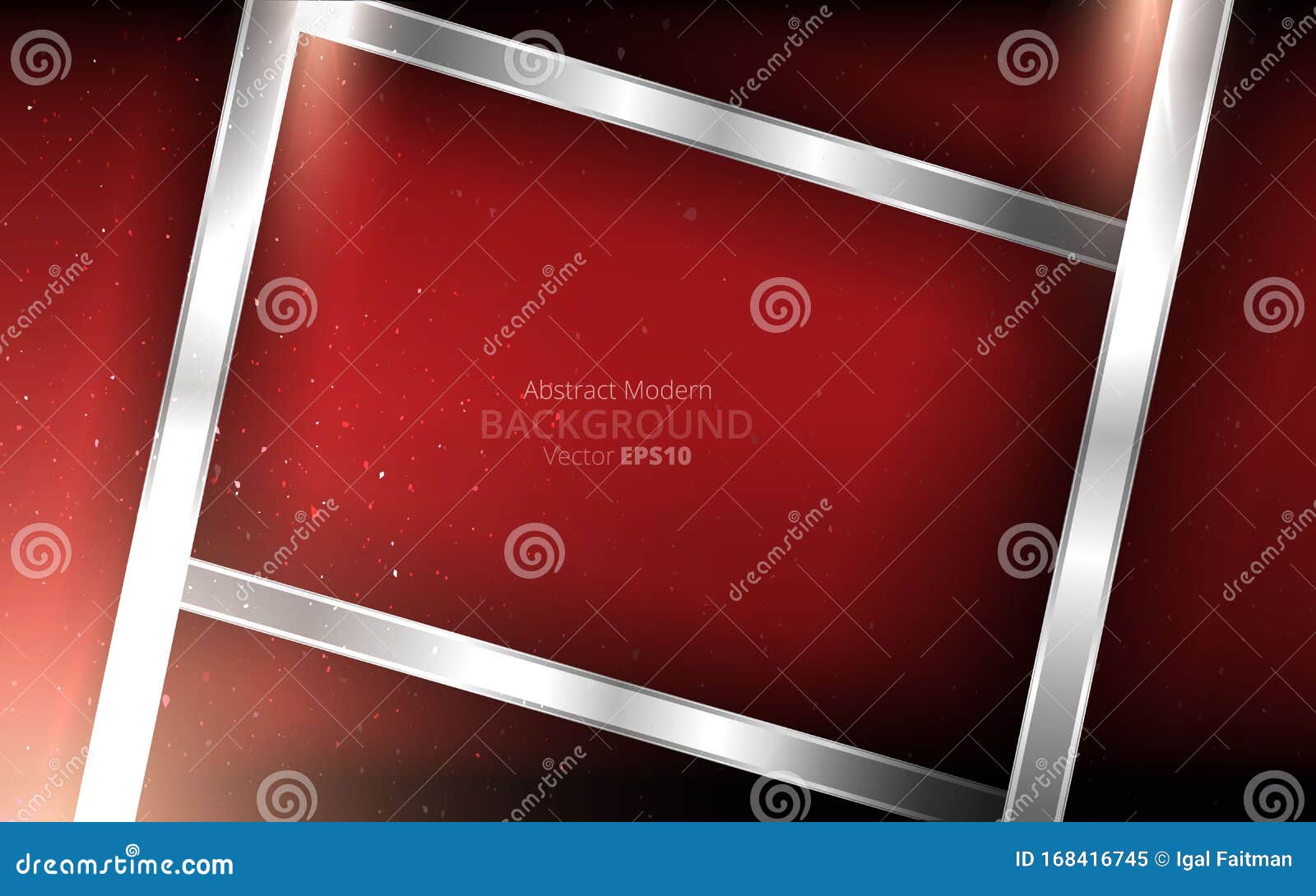 Metallic Silver Black and Red Elegant Realistic Geometric Abstract ...