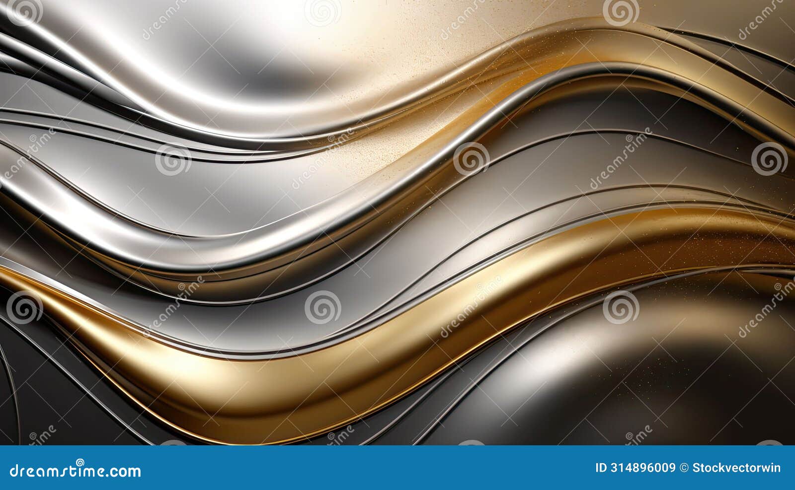 Metallic Silver and Gold Background Stock Illustration - Illustration ...