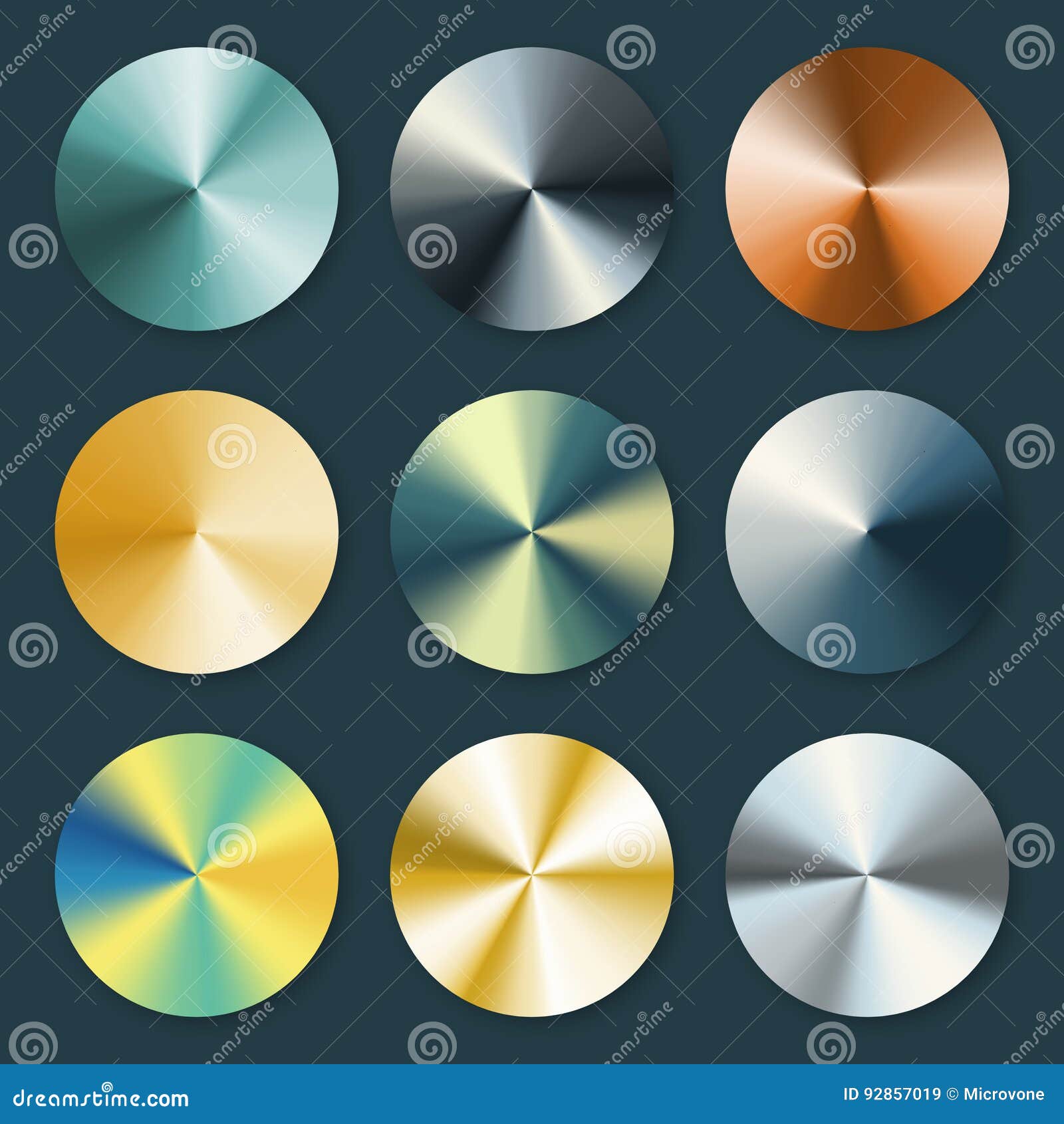 Vector Gradients Megaset Big Collection Of Metallic Gradients 1000 ...