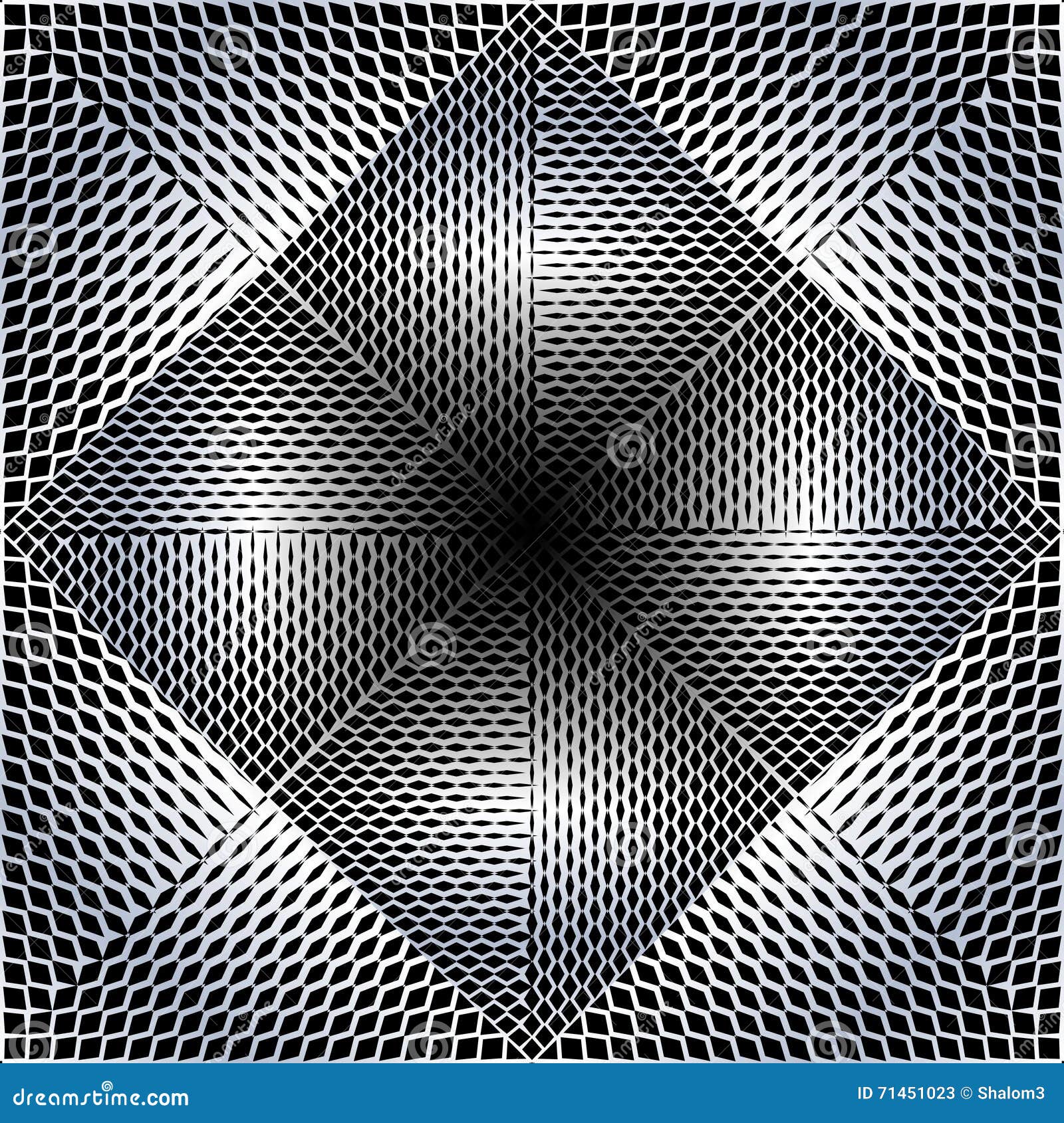 Metallic Silver Grid Tile. Rhomboid Over Square Stock Vector ...