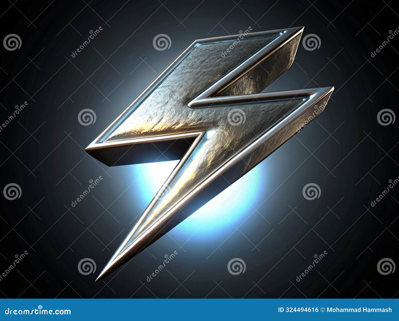 Silver Lightning Bolt Icons Collection. Gold Foil Texture. Flash Symbol ...