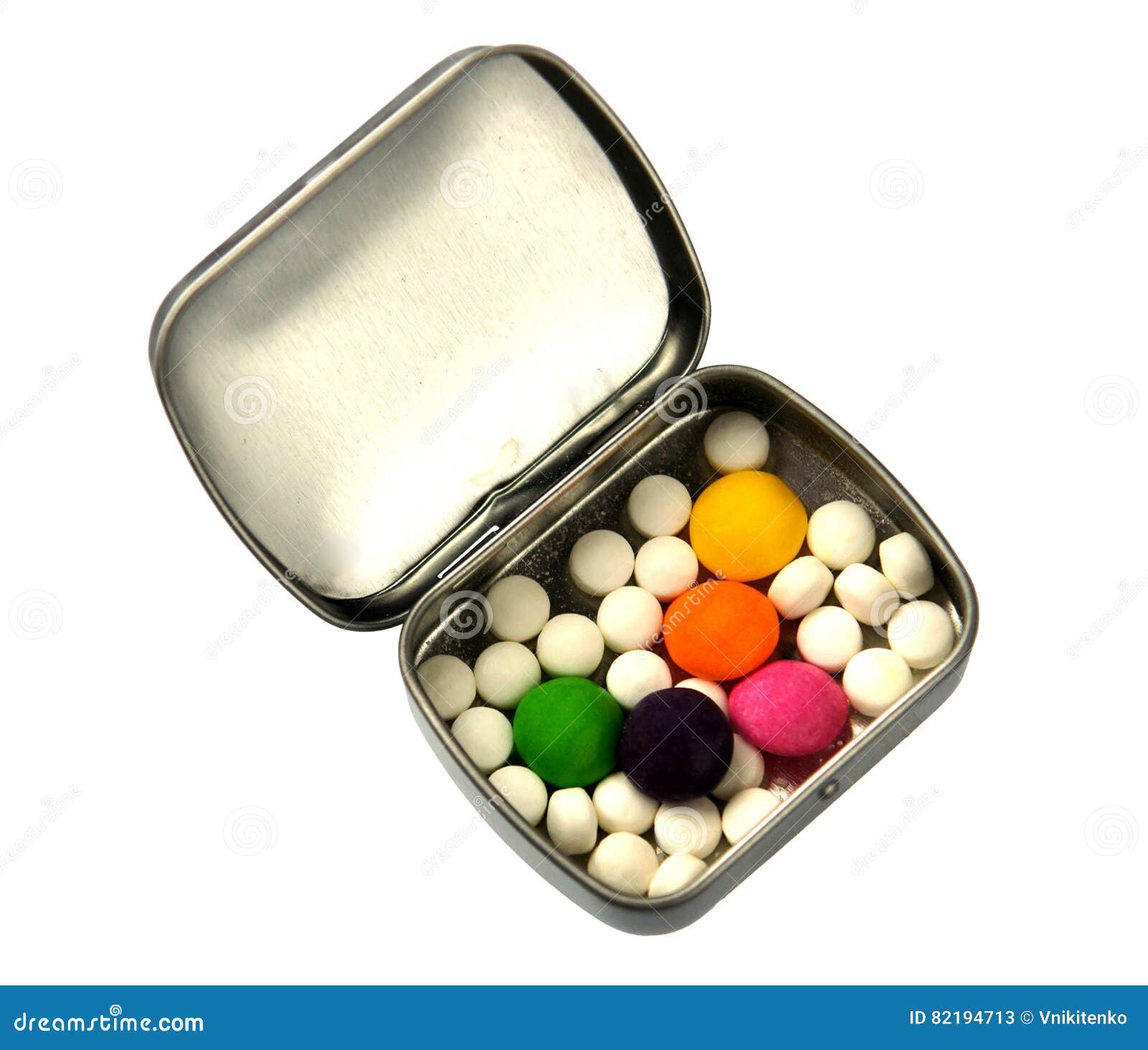 Metallic silver pillbox stock image. Image of care, color - 82194713